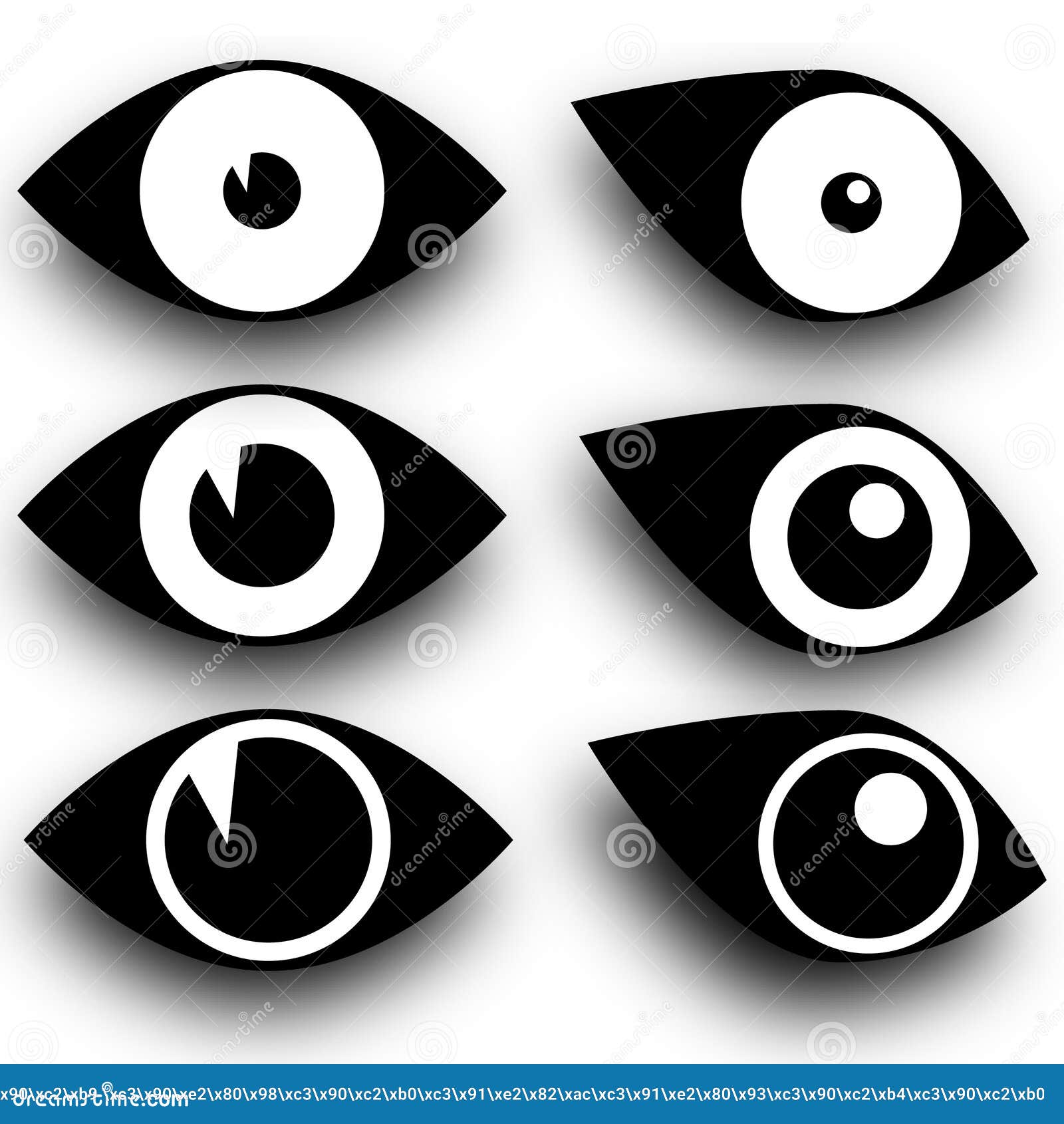 Twee Types Van Ogen Met Verschillende Leerlingsuitbreidingen Vector ...