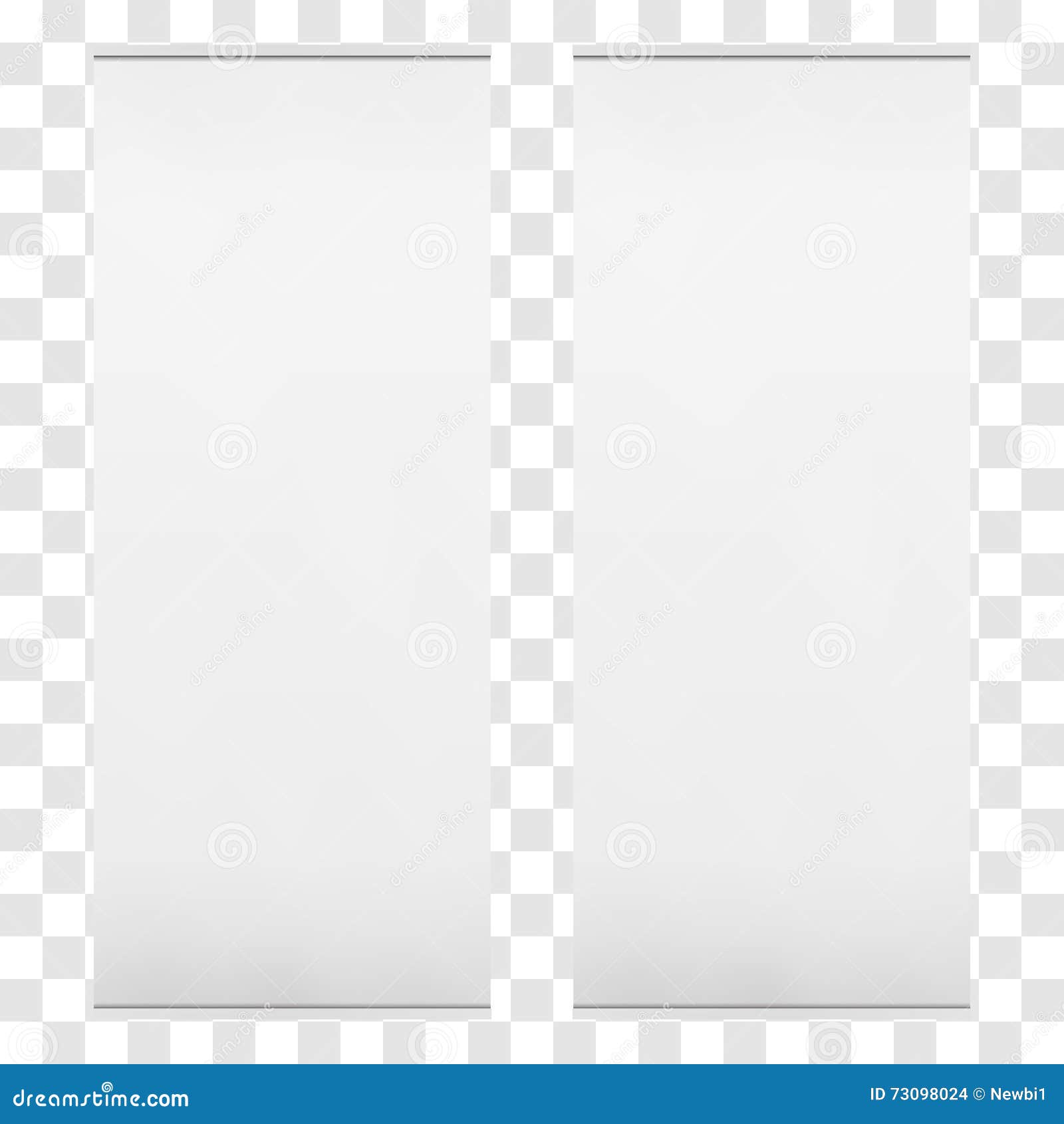 Twee Verticale Vectorbroodjes Lege Banners Op Transparant Vector ...