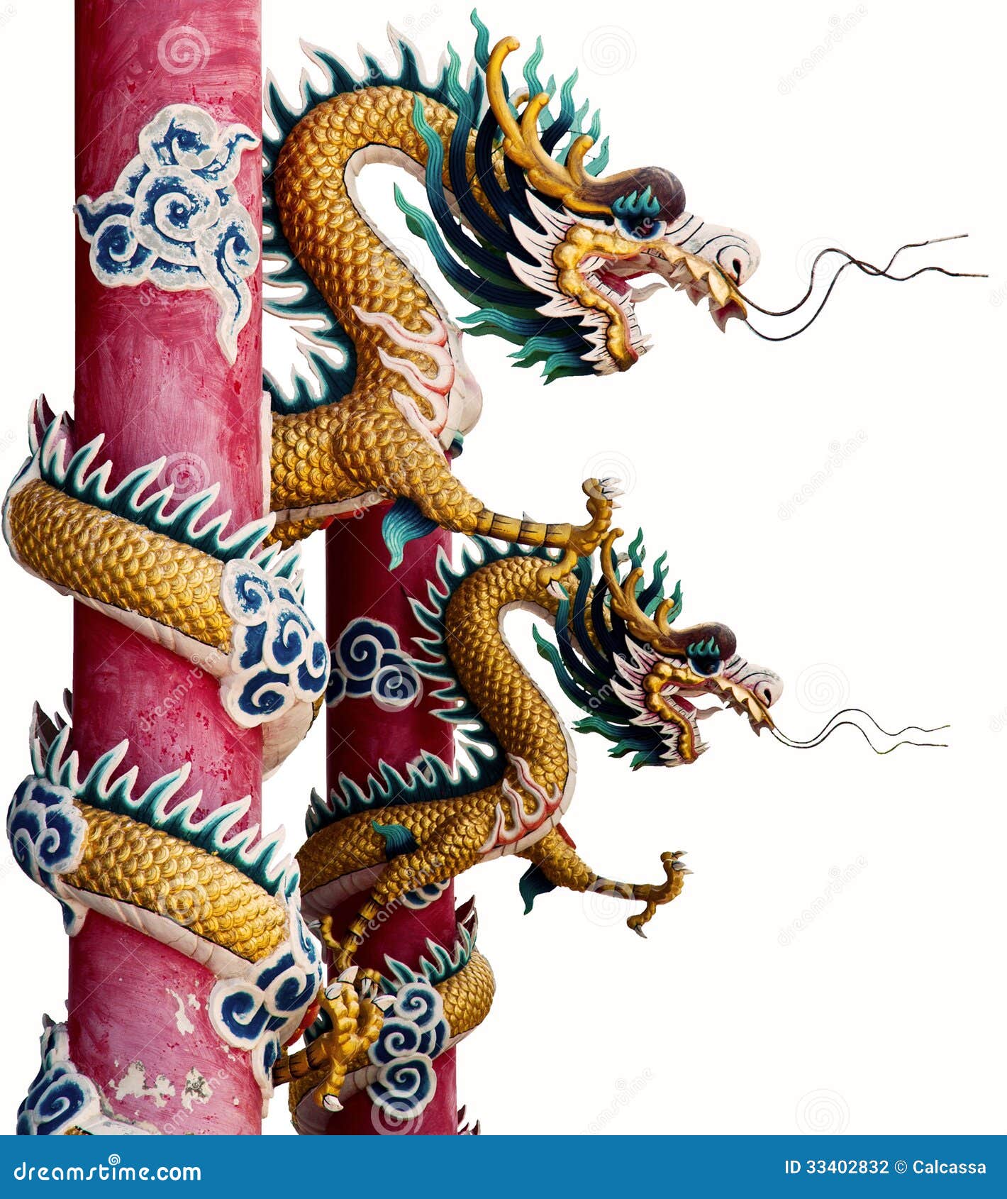 Tweeling Chinese Draak stock foto. Image of ontwerp, draak - 33402832