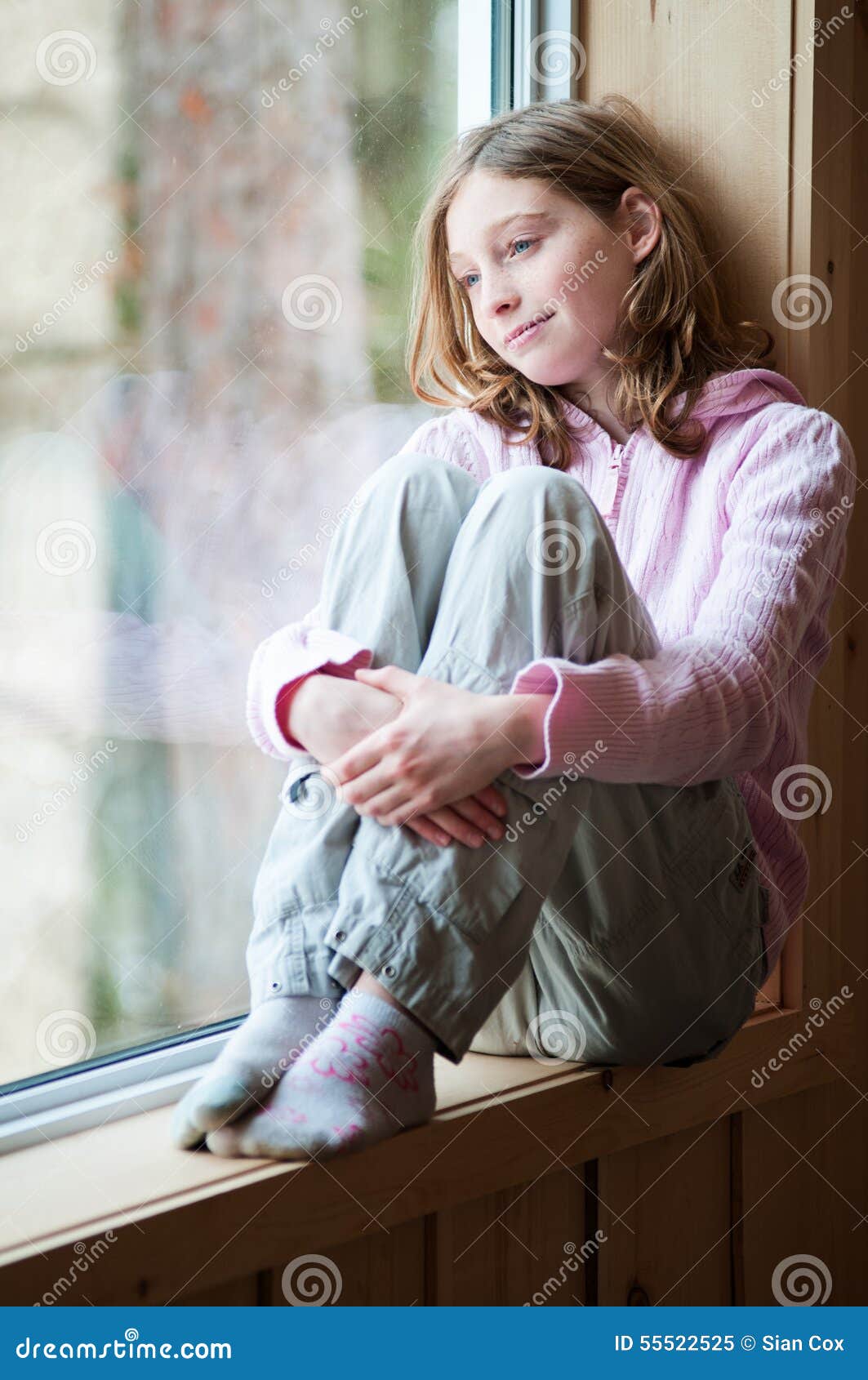 Tween age girl stock image. Image of looking, tween, contimplate - 55522525