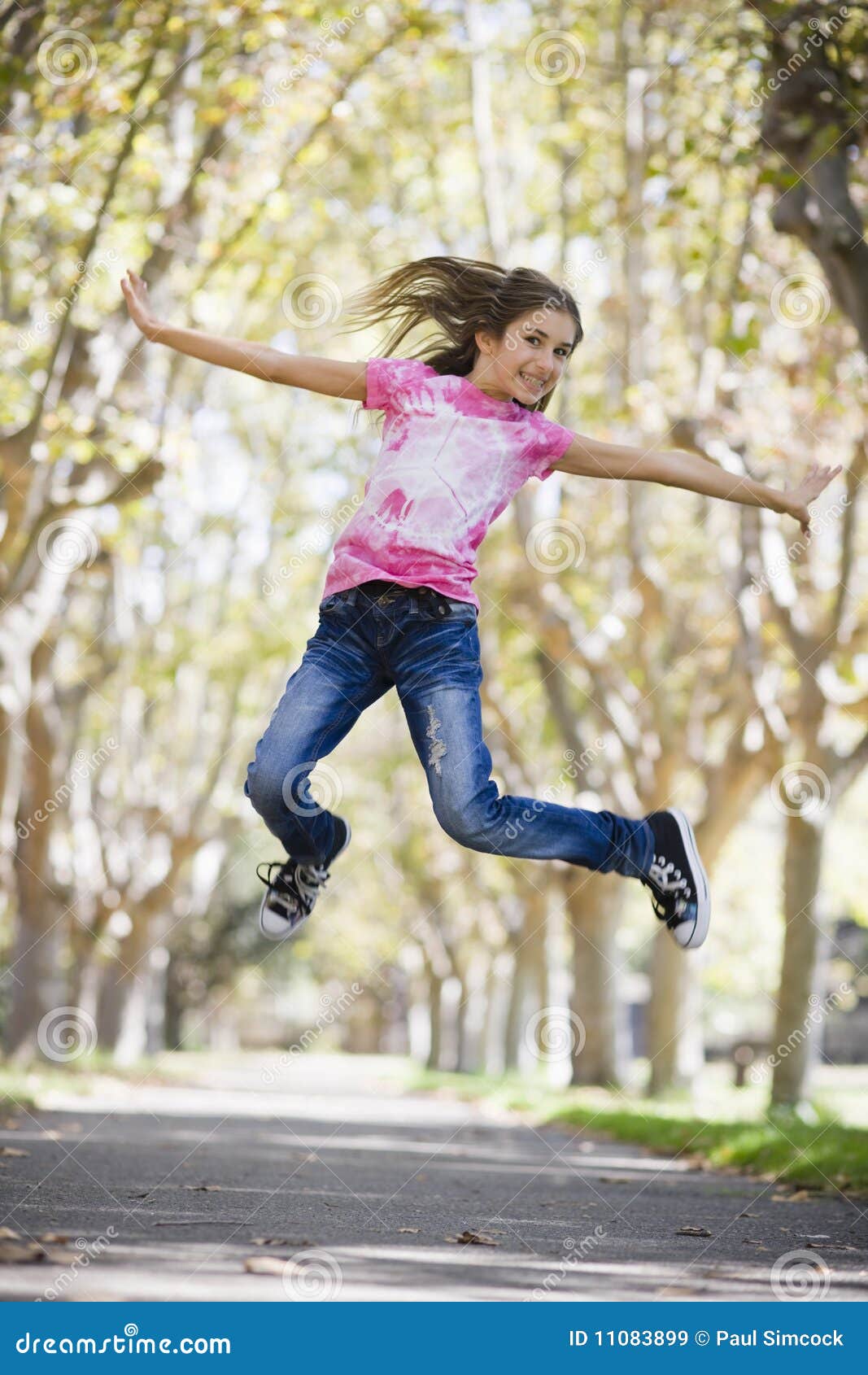 Tween Girl Jumping stock image. Image of girl, juvenile - 11083899