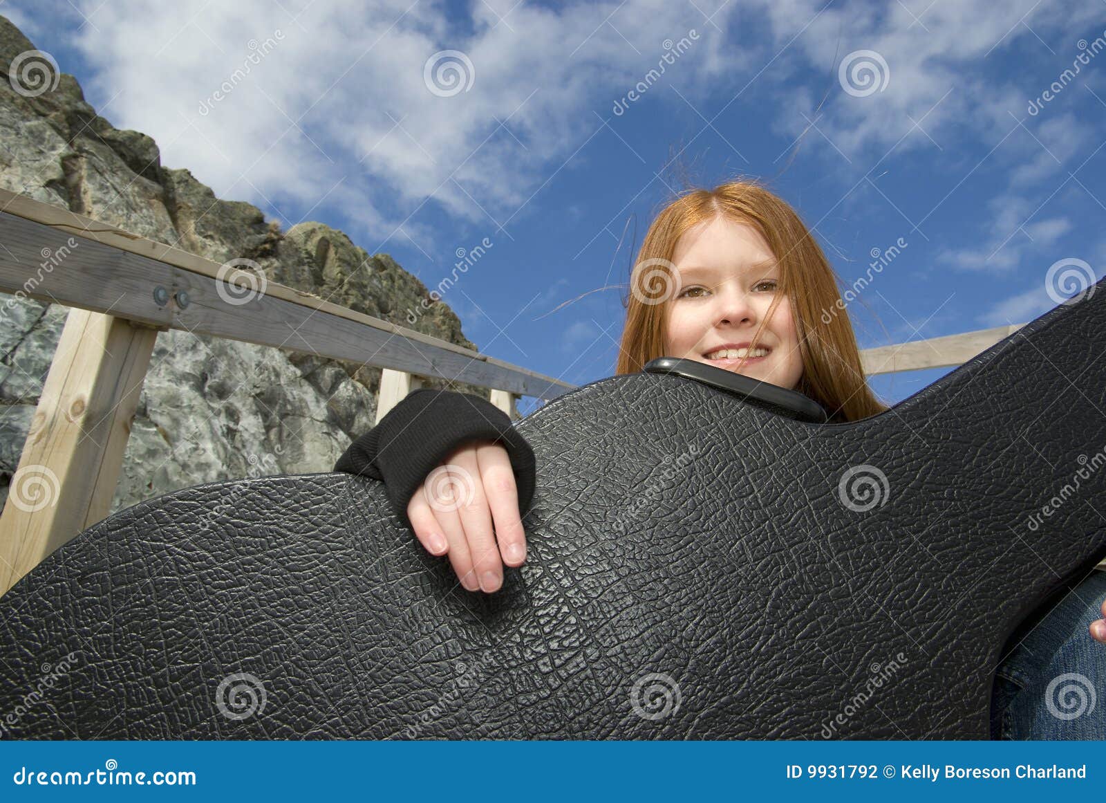 Tween with Guitar stock photo. Image of adolescent, play - 9931792