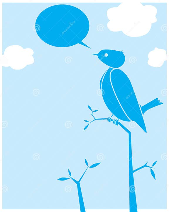 Tweet bird stock vector. Illustration of poster, tweets - 15257148