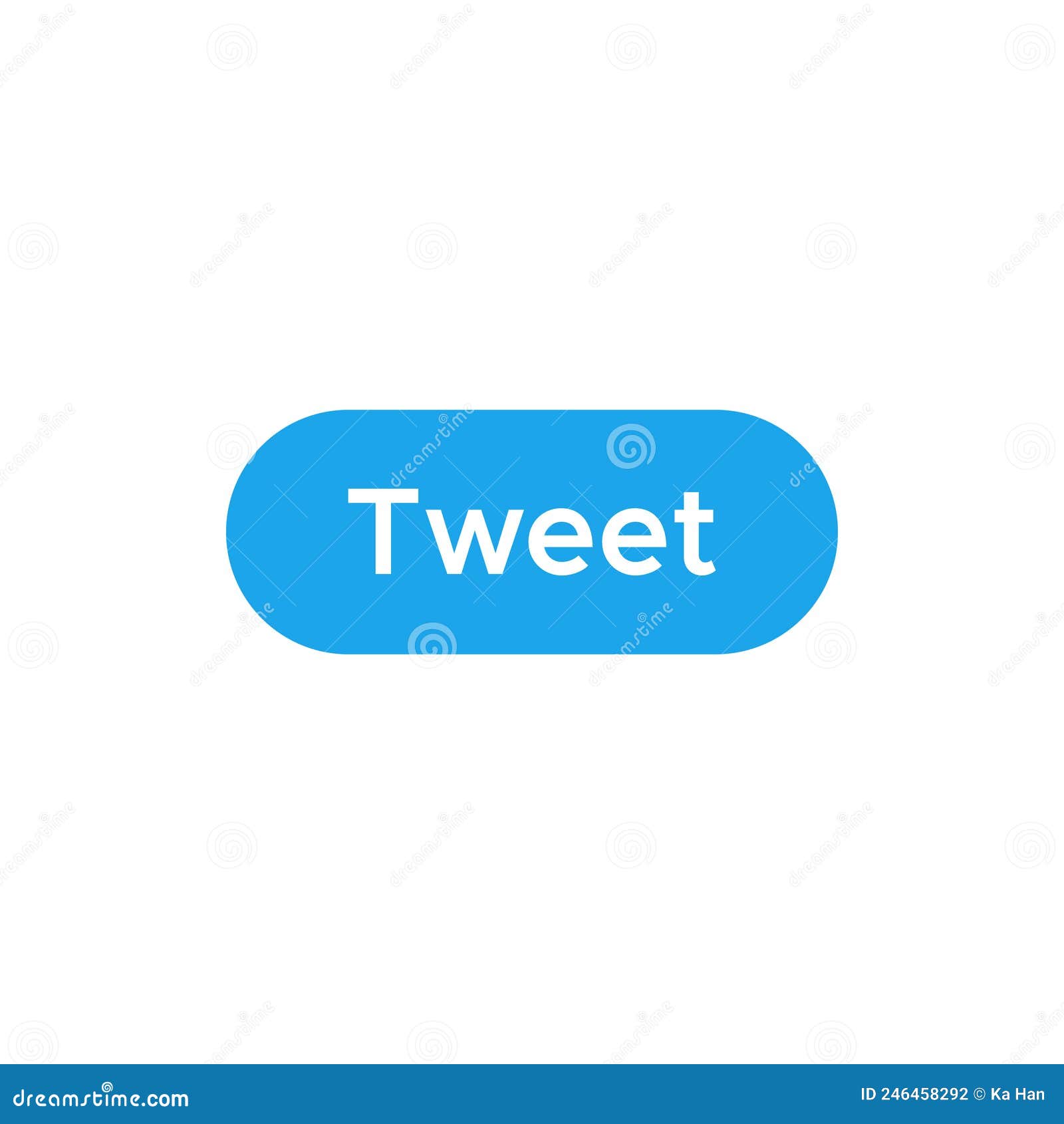 Tweet Button Icon Vector. Social Media Element Stock Vector ...