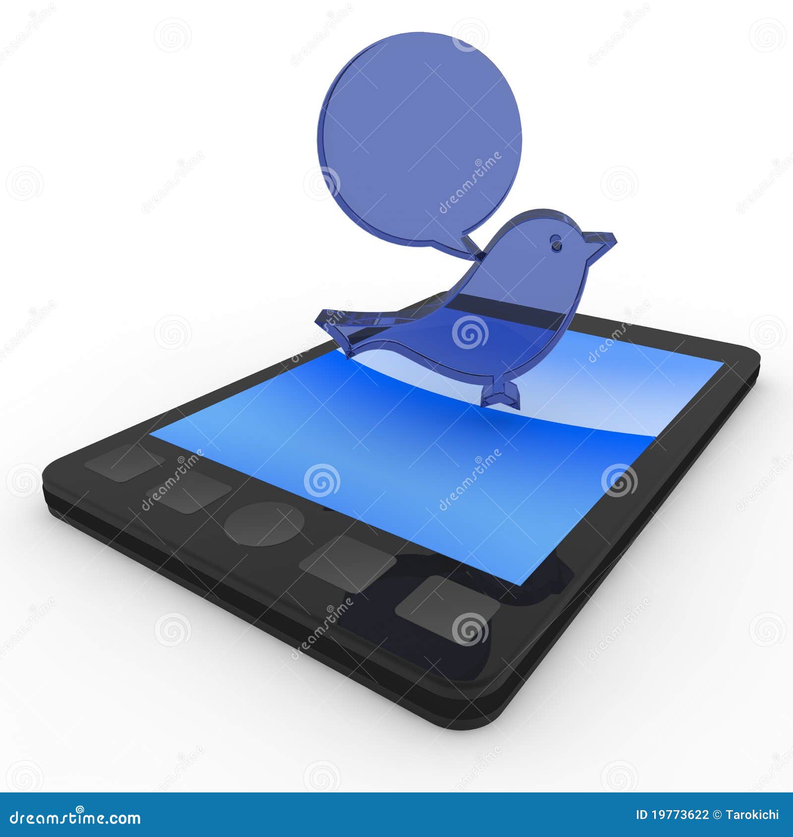 Tweet / Mobile Phone / Smartphone Stock Illustration - Illustration of ...