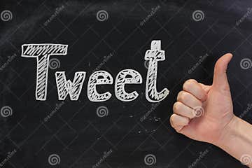 Tweet Thumbs Up stock image. Image of thumbs, communication - 19074091