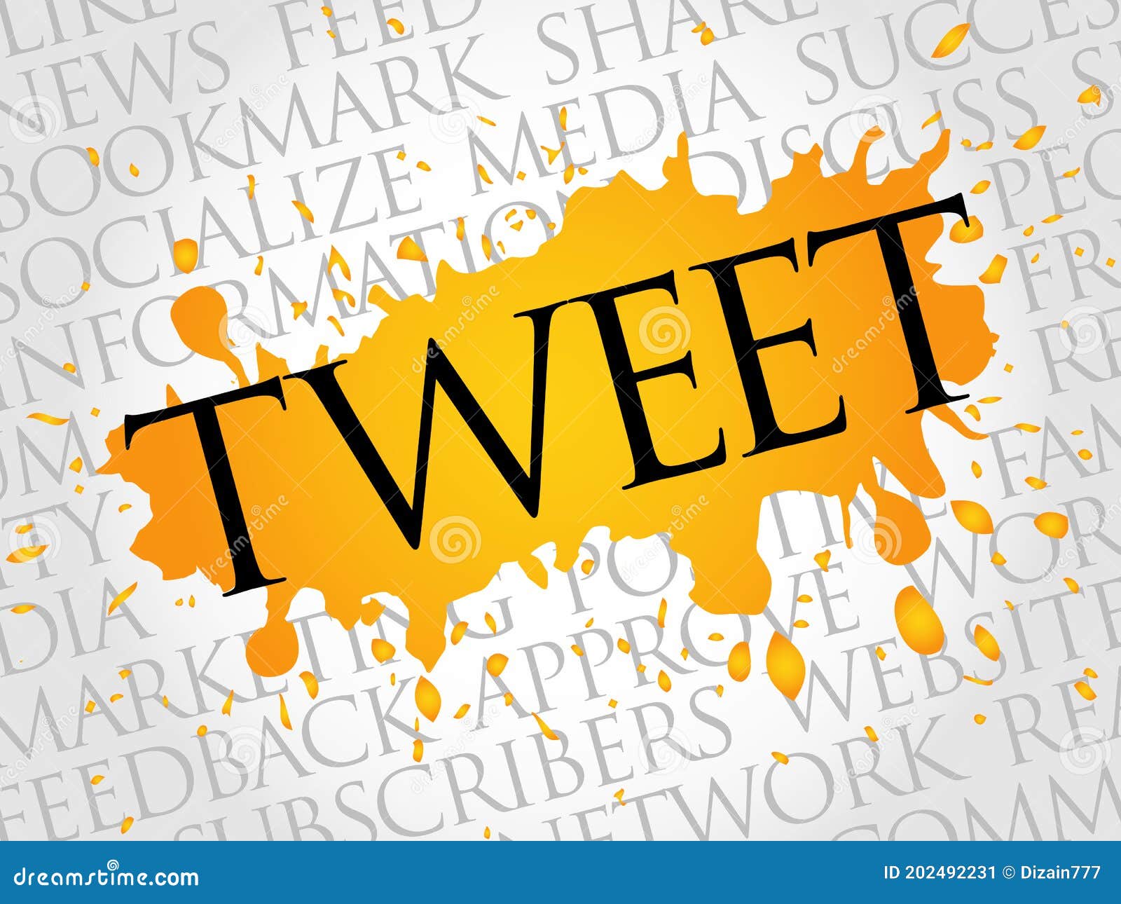 TWEET word cloud collage stock illustration. Illustration of cloud ...