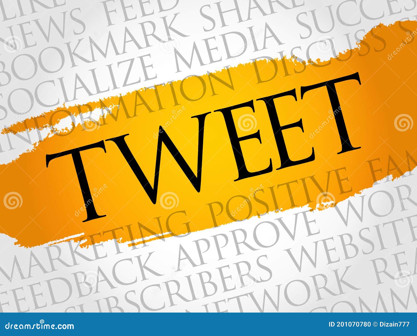 Tweet word cloud stock illustration. Illustration of networking - 201070780