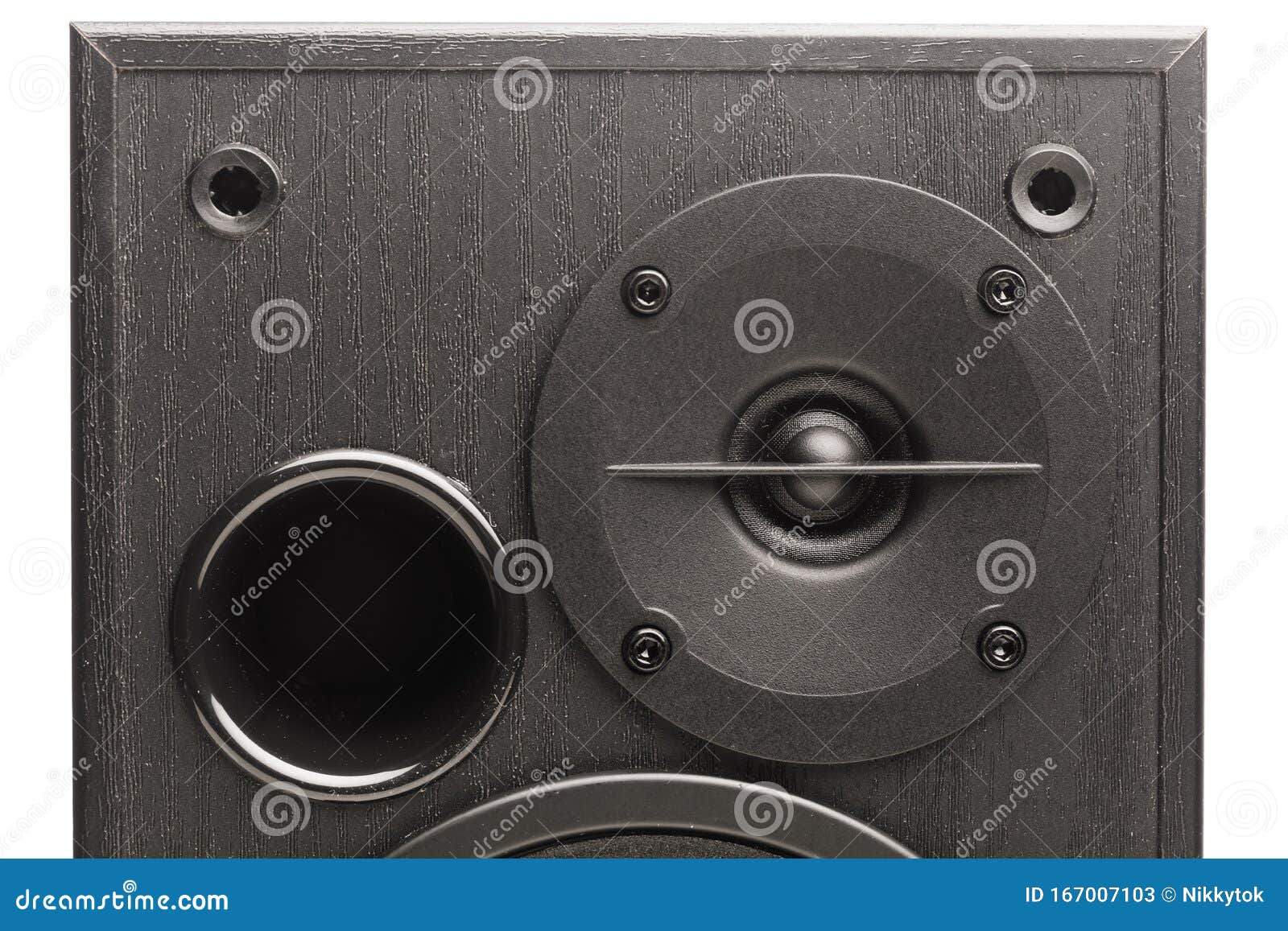 Tweeter of sound speaker, stock image. Image of bass - 167007103