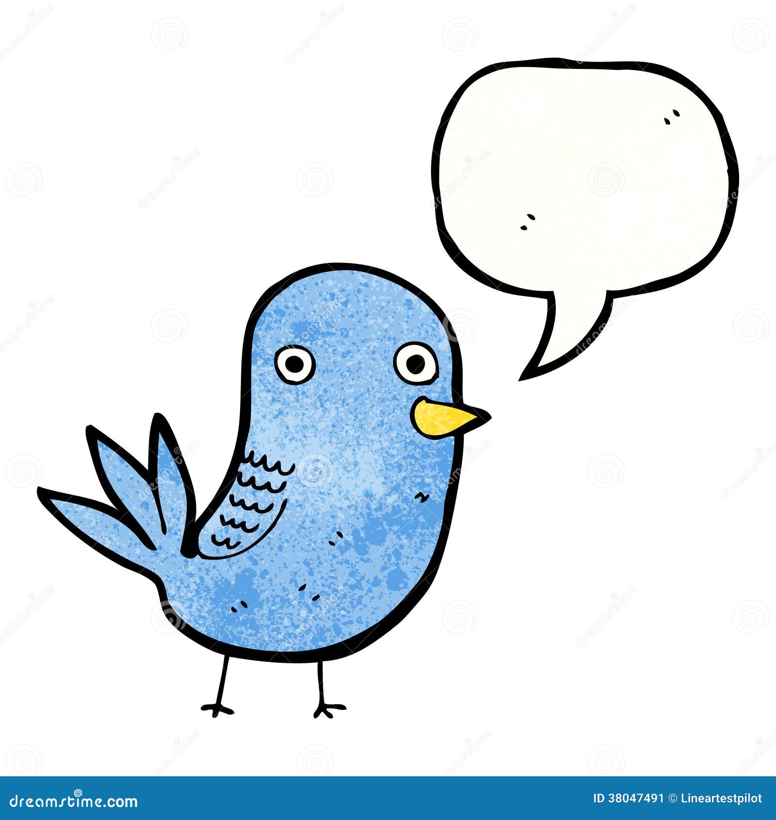 Tweeting bird cartoon stock vector. Illustration of traditional - 38047491