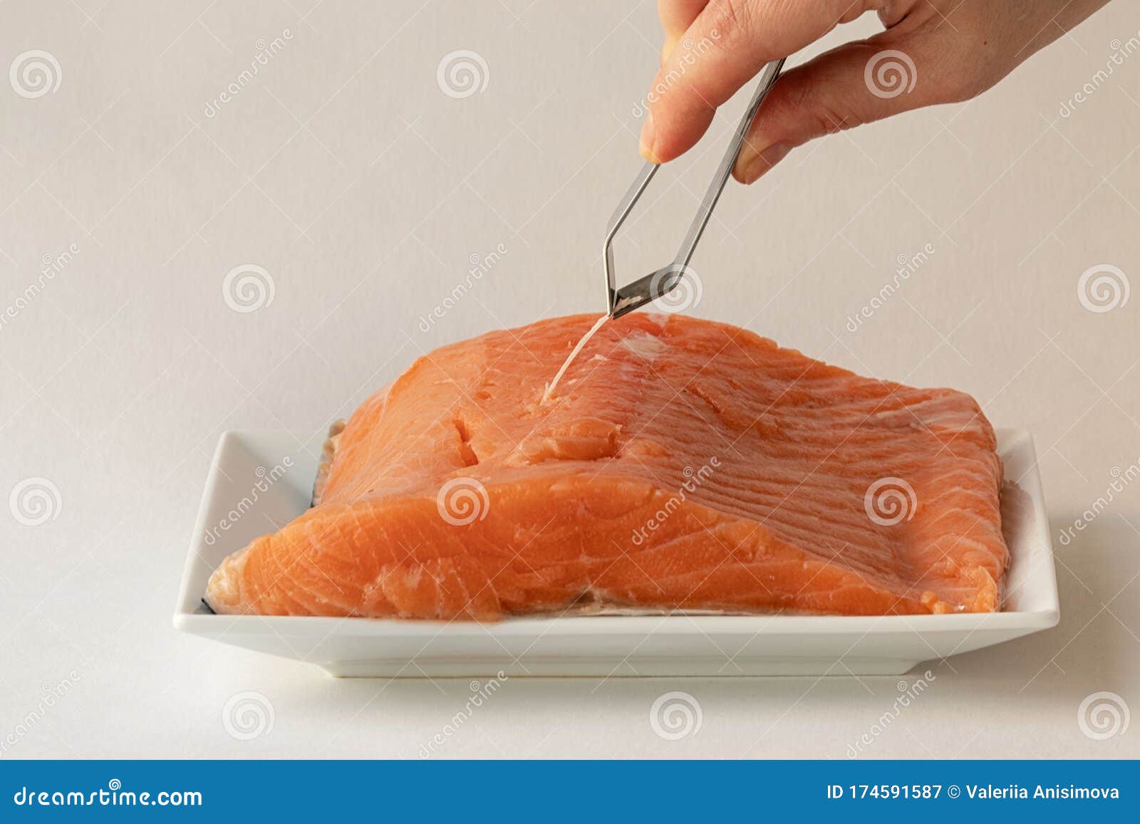 Tweezers To Clean Fish from Bones, Convenient and Fast Stock Image ...