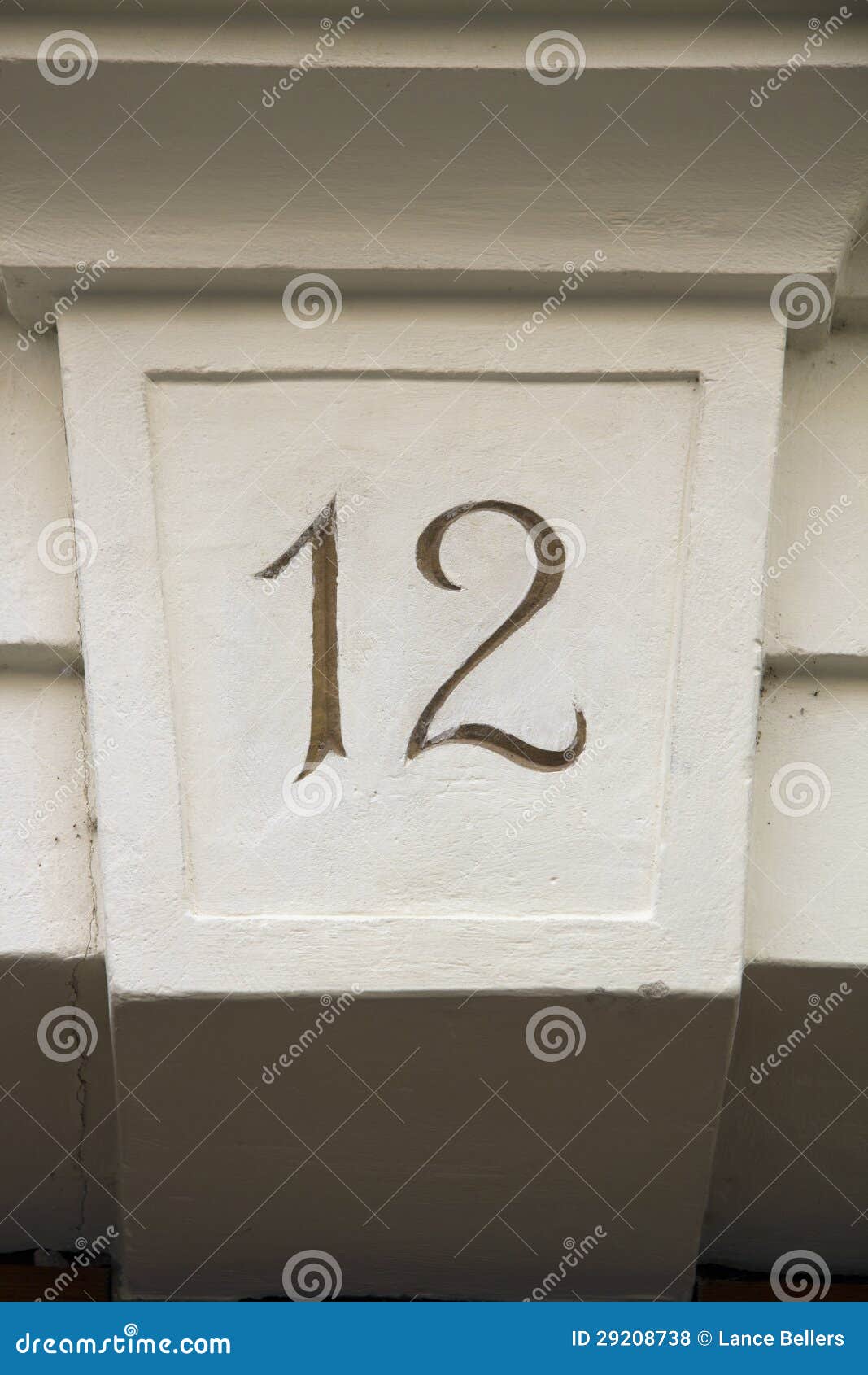 Twelve stock photo. Image of doorway, twelve, digit, plaster - 29208738