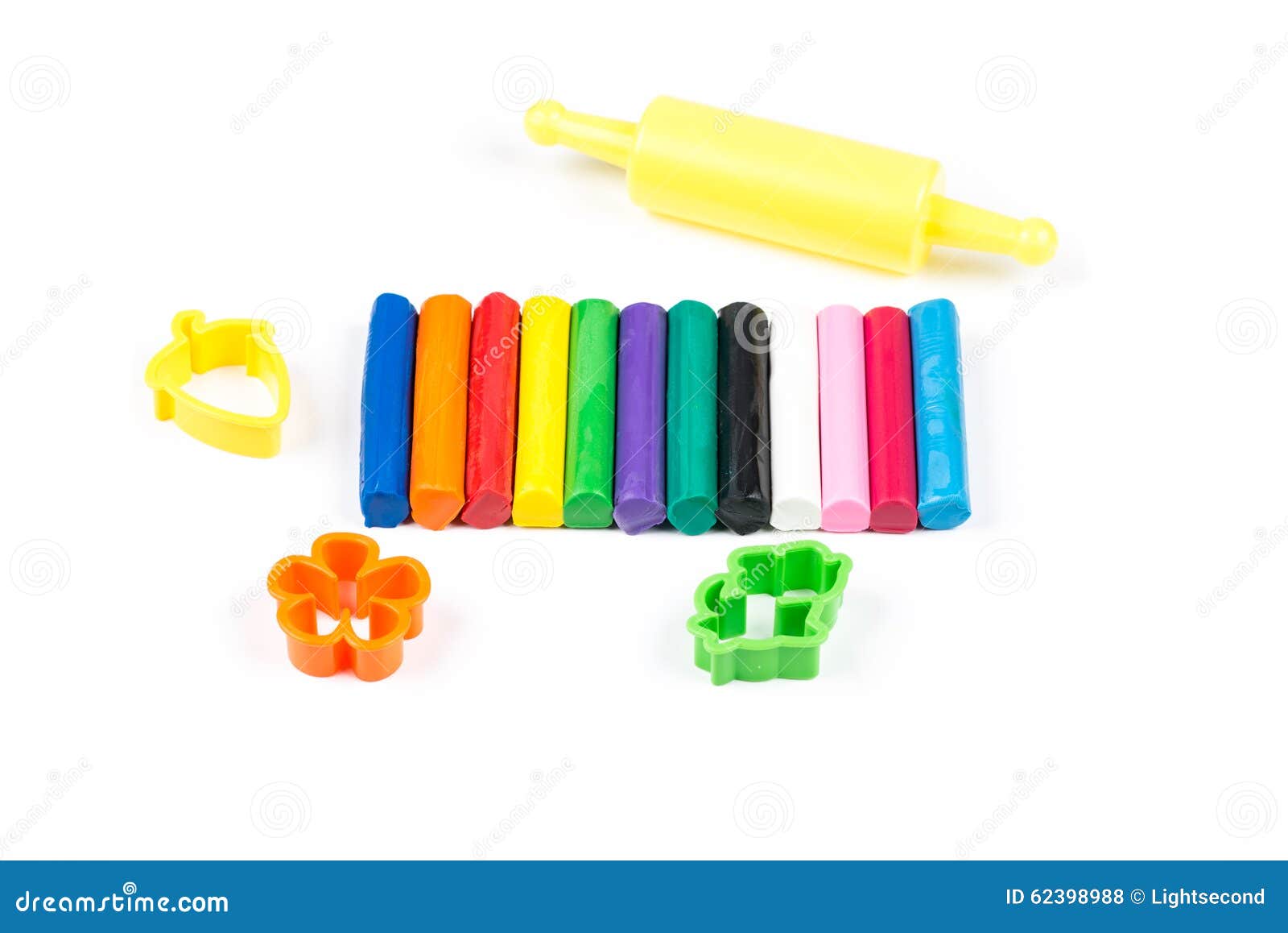 Twelve Colors of Modeling Clay Set Stock Photo - Image of plasticine ...