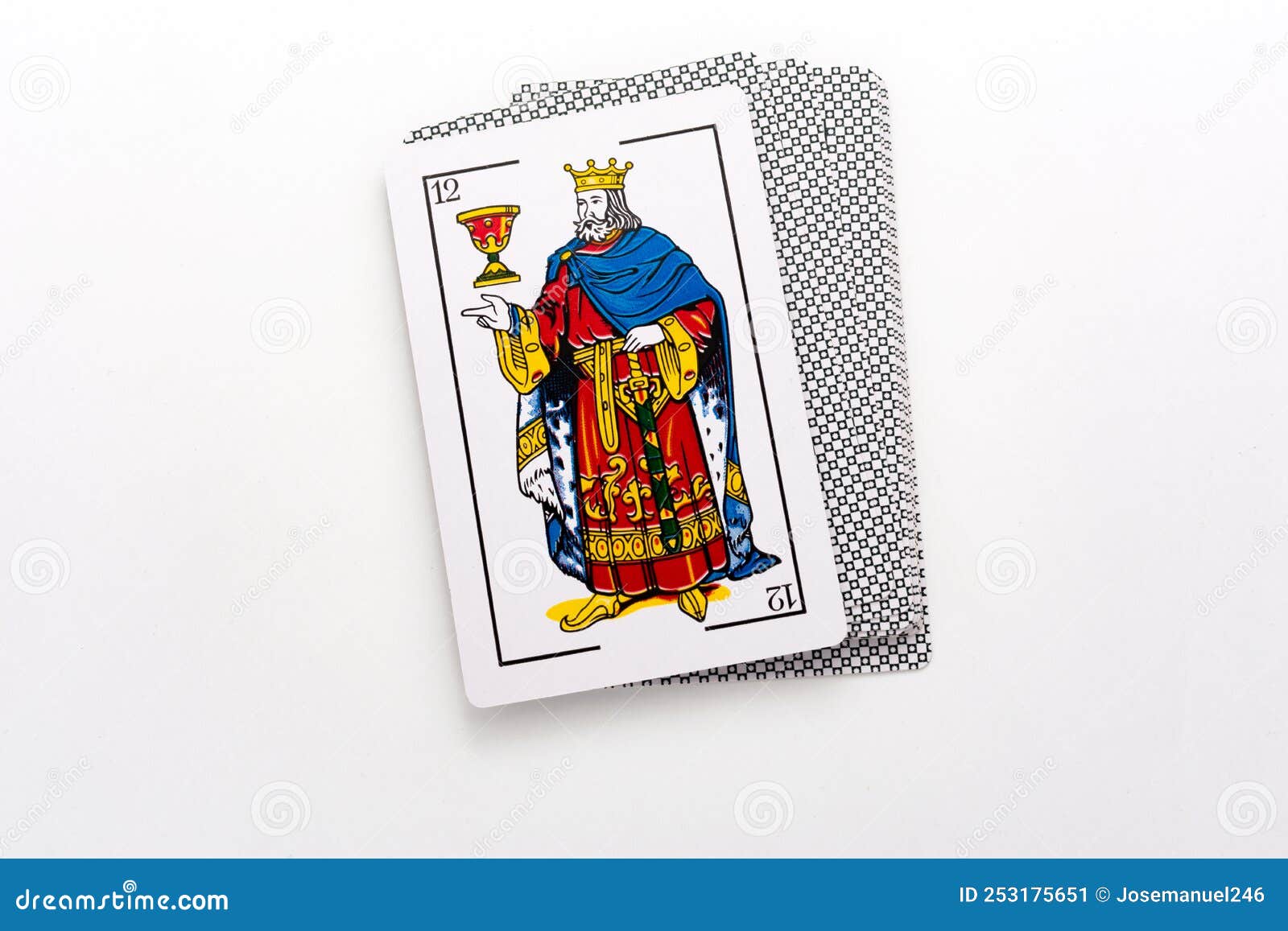 The Twelve Cups Card in the Foreground Stock Image - Image of gold ...