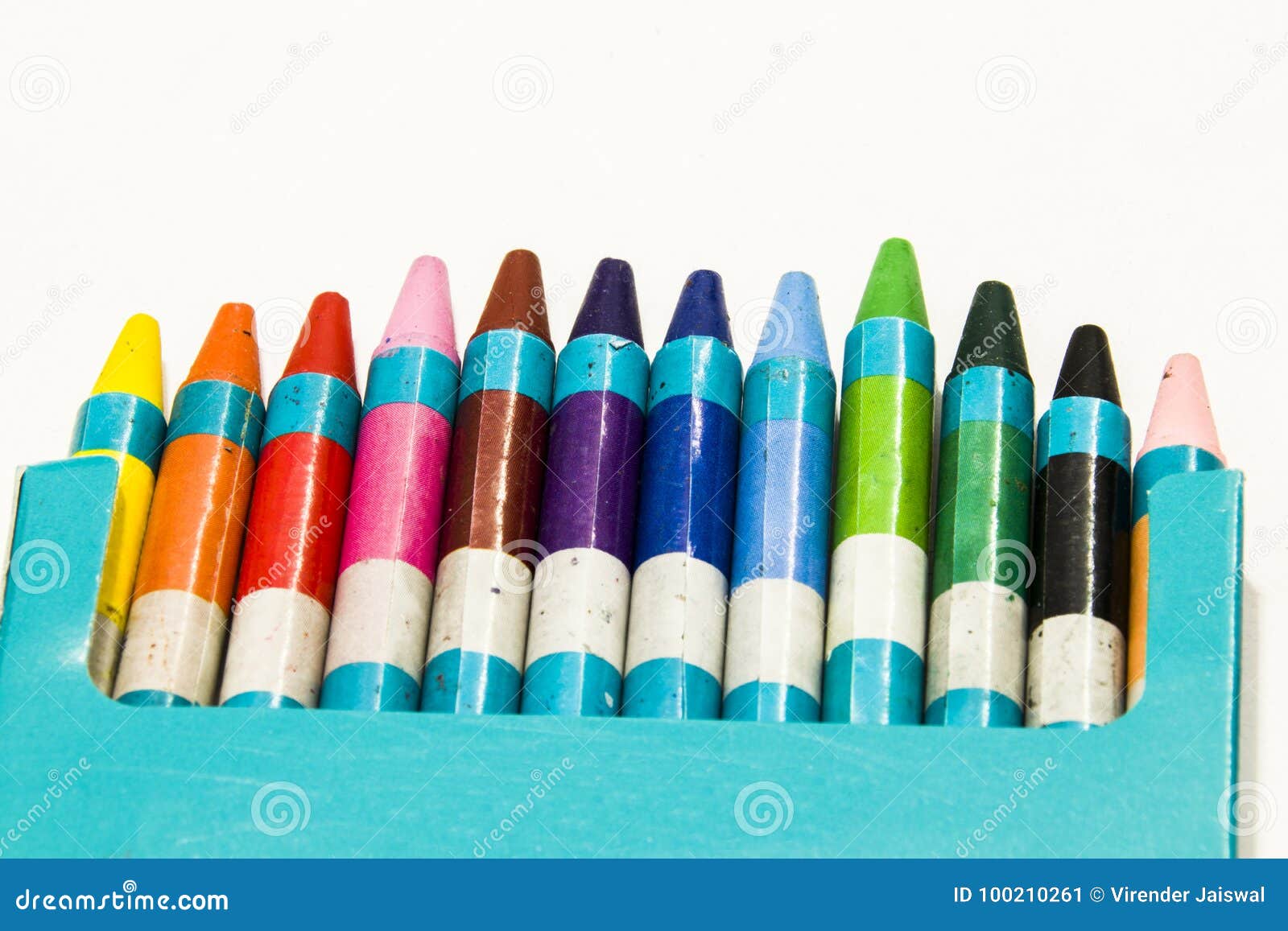 Colour Crayons on a White Background Stock Image - Image of colourful ...
