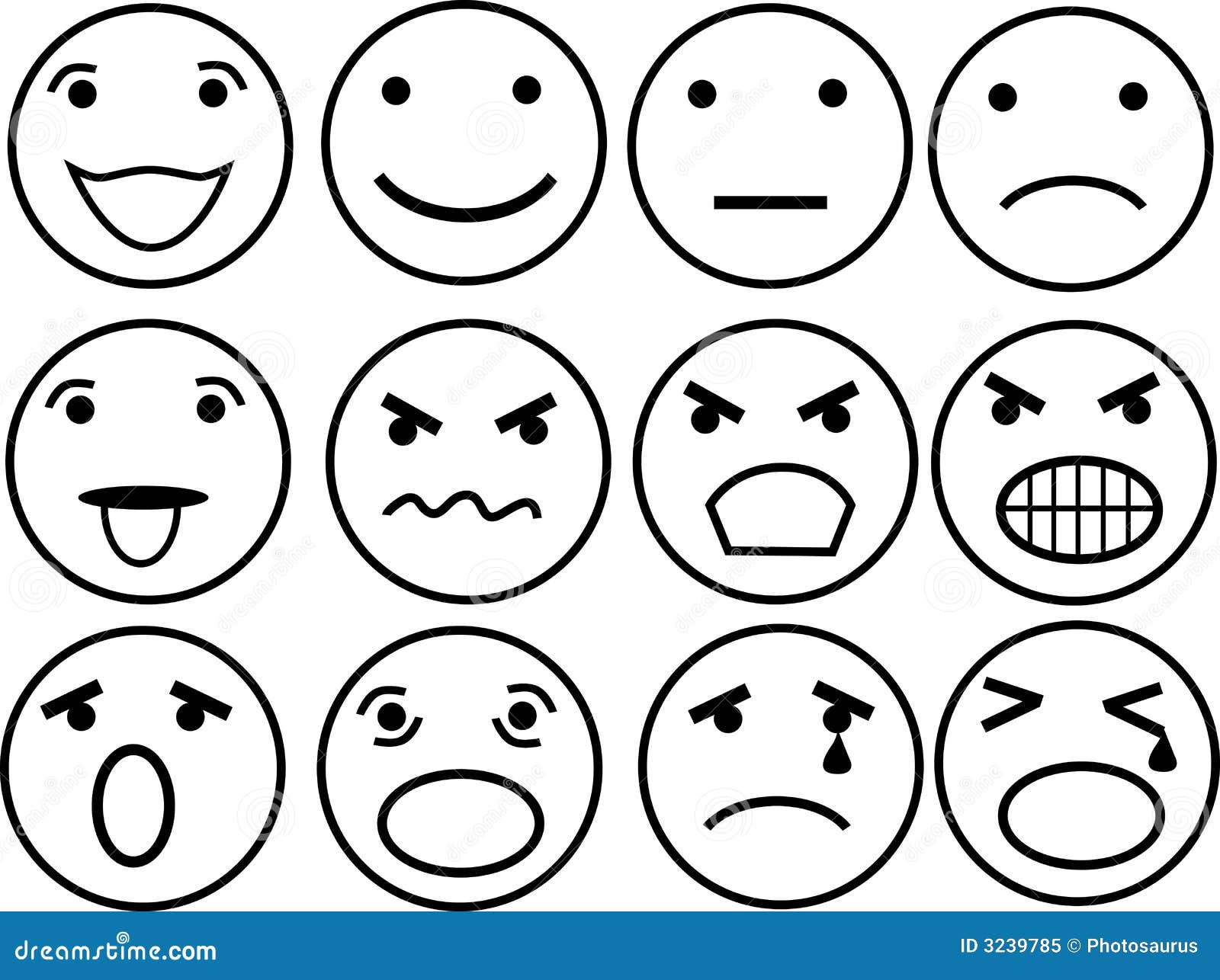 Twelve Different Mimics Cartoon Vector | CartoonDealer.com #3239785