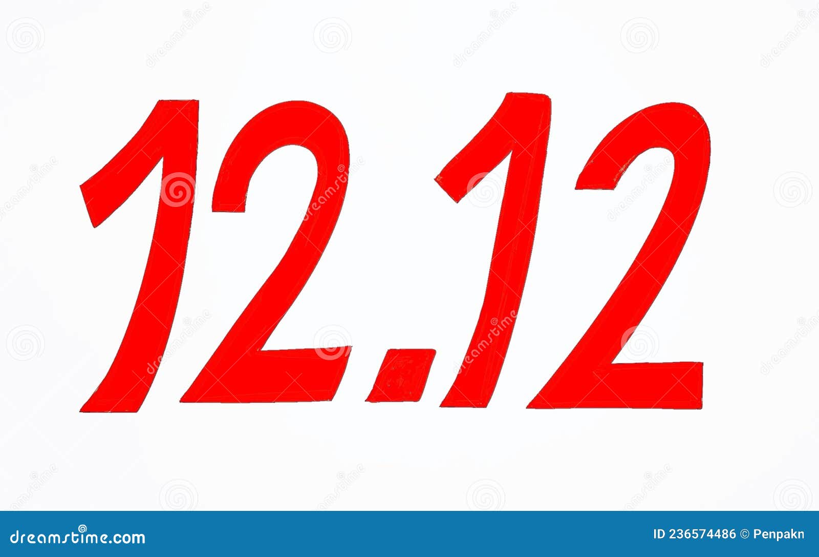 Twelve Dot Twelve Number Red Line Text Stock Illustration ...