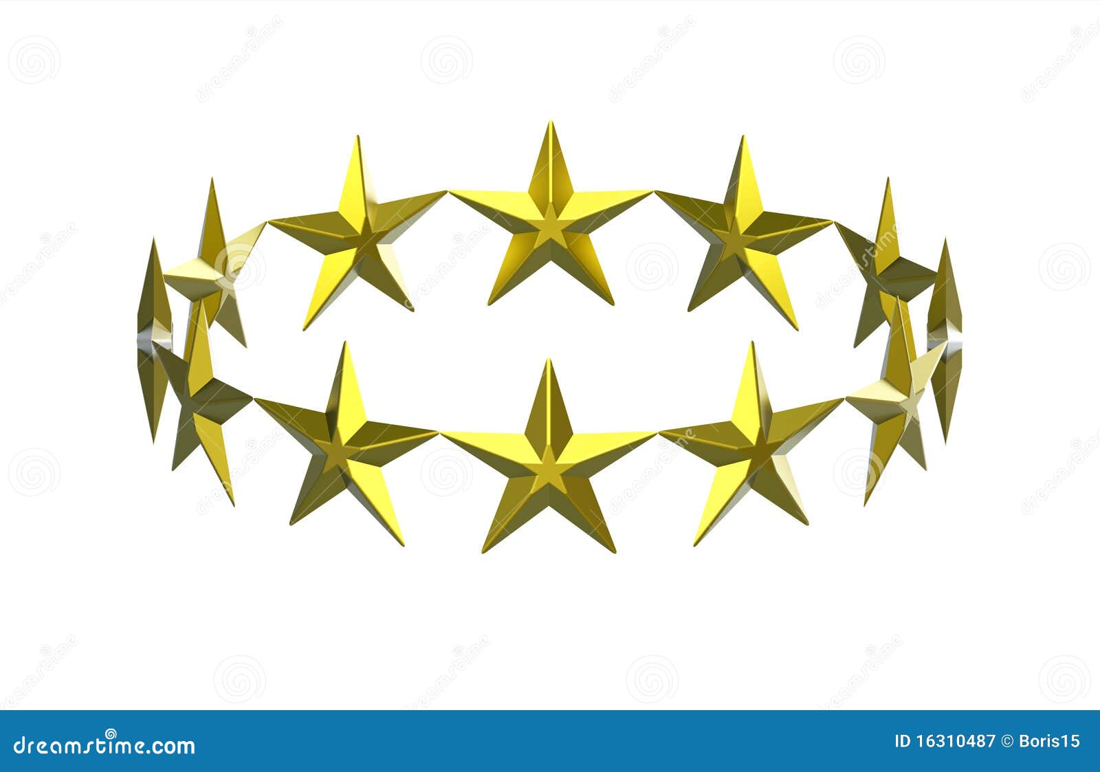 Twelve golden stars stock illustration. Illustration of star - 16310487