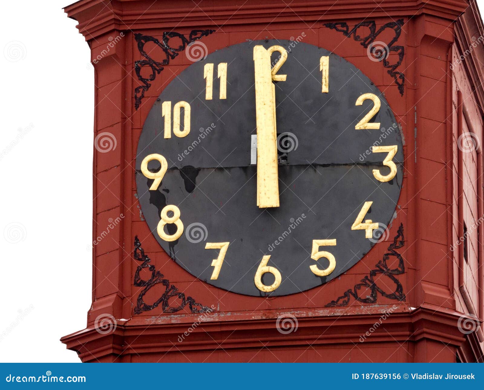 Twelve Minutes Later, on the Tower Clock Stock Photo - Image of elegant ...