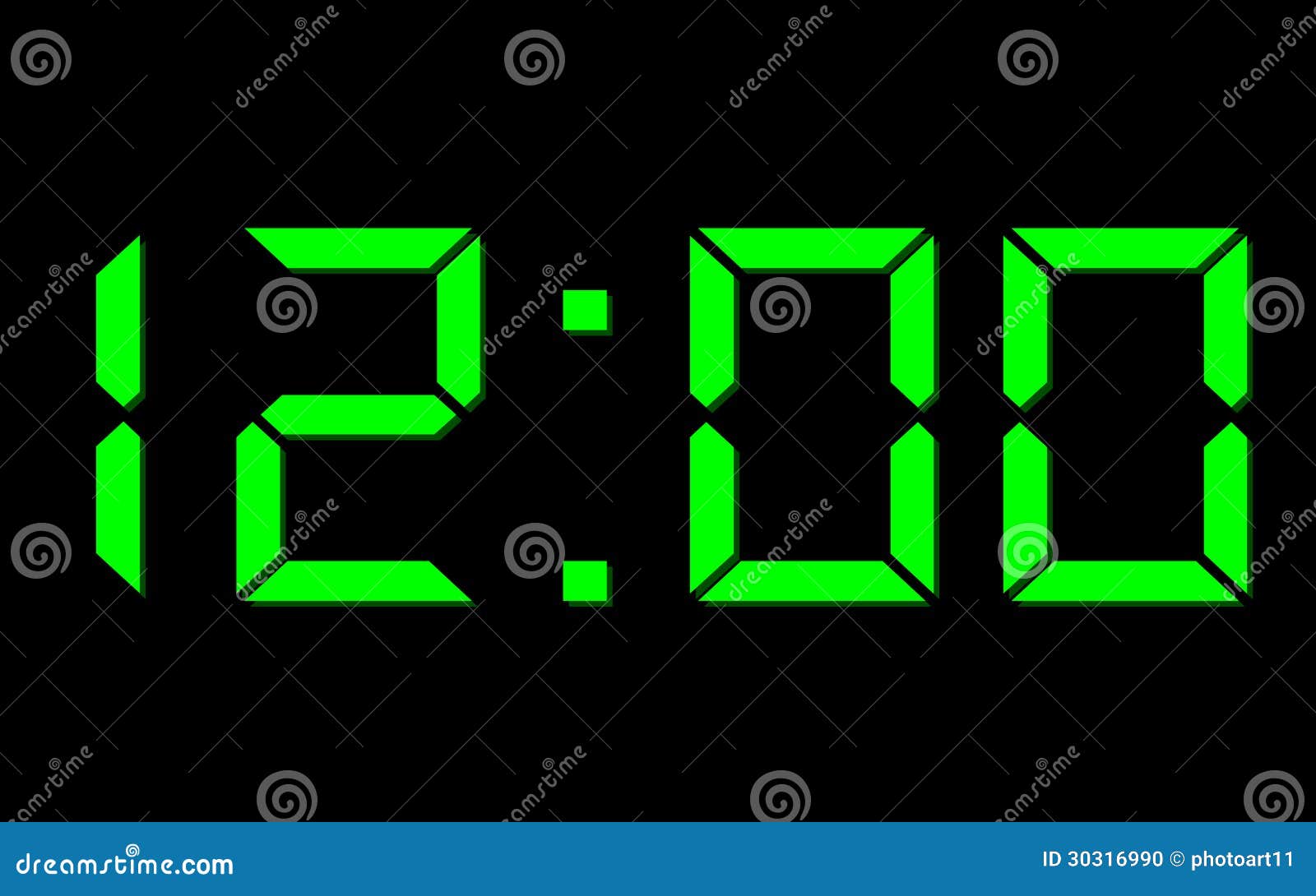 Twelve o clock stock illustration. Illustration of hour - 30316990