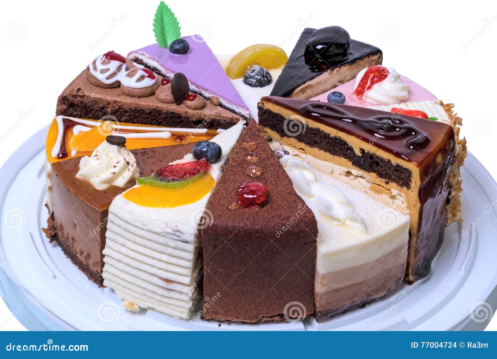 Twelve Pieces of Cake on a Tray Stock Photo - Image of color, sweet ...
