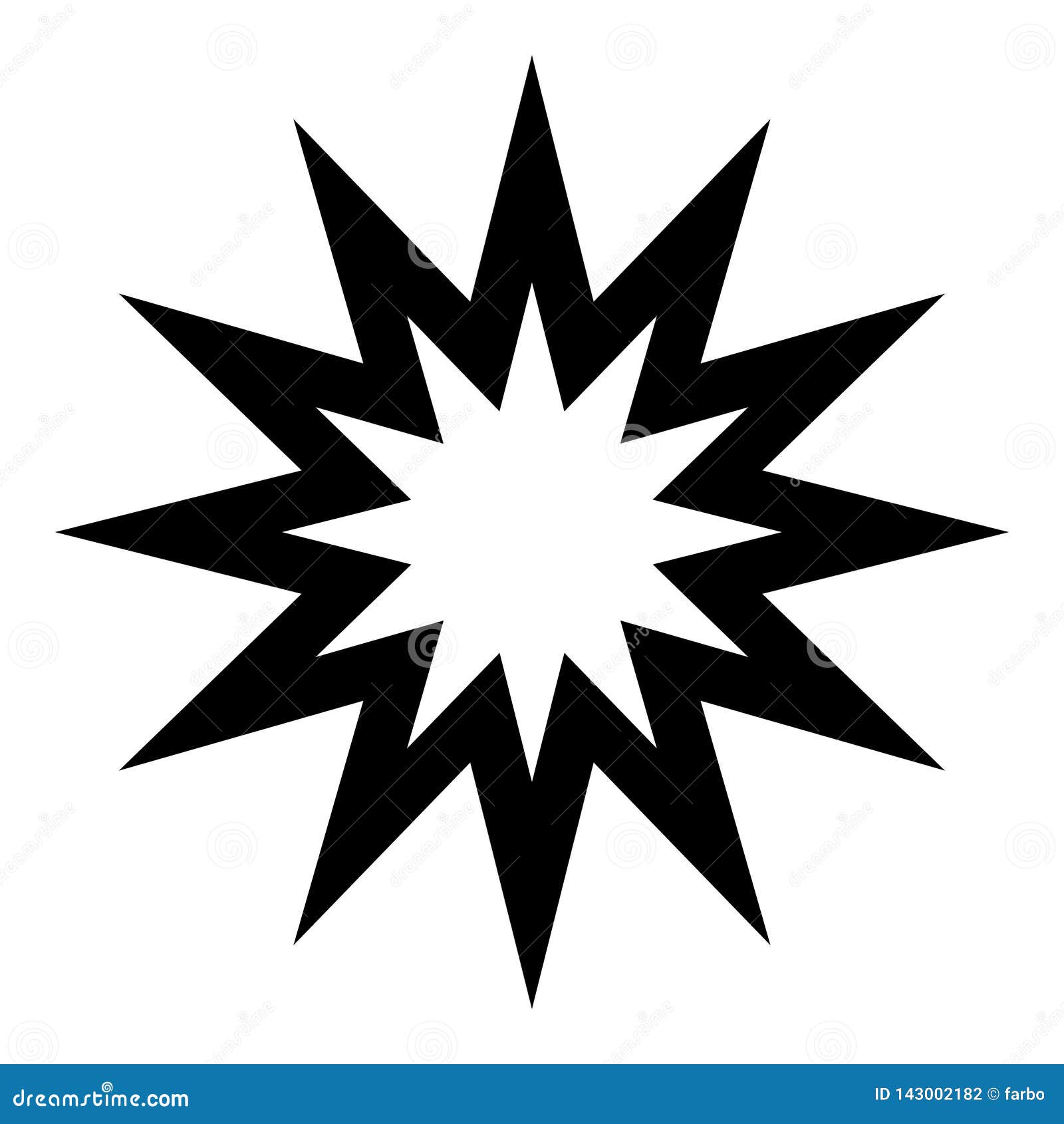 Twelve Pointed Star Icon, Simple Design Element Stock Vector ...
