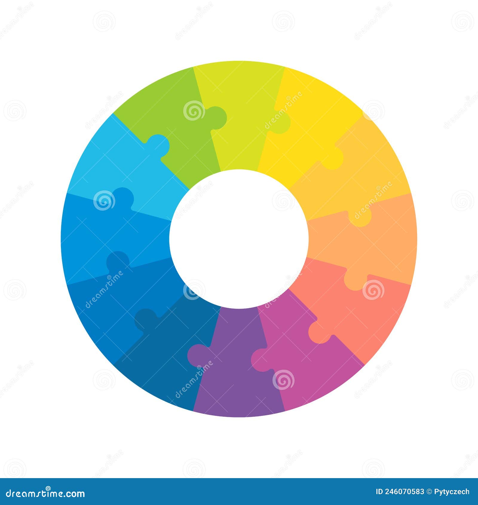 Twelve Step Modern Infographic Diagram Vector Illustration ...