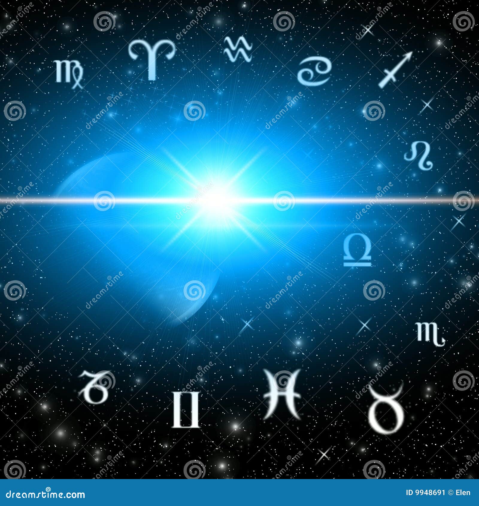 Twelve Symbols of the Zodiac Stock Illustration - Illustration of ...