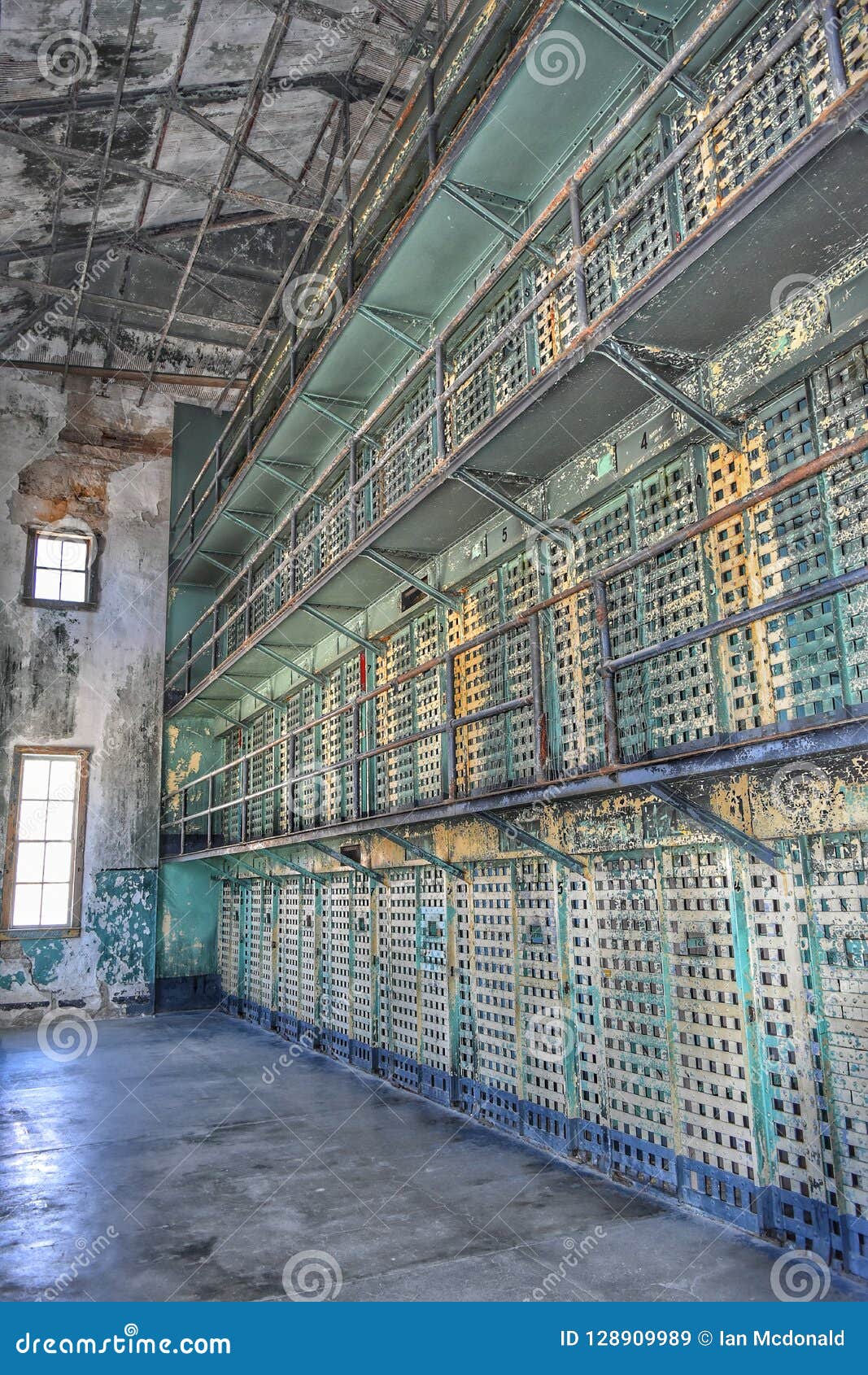 Inside an Early 1900`s Prison Cell Block Stock Image - Image of prison ...