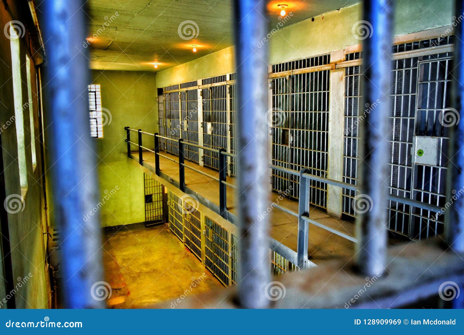 Maximum Security Prison Cell Wing Stock Image - Image of inmate ...