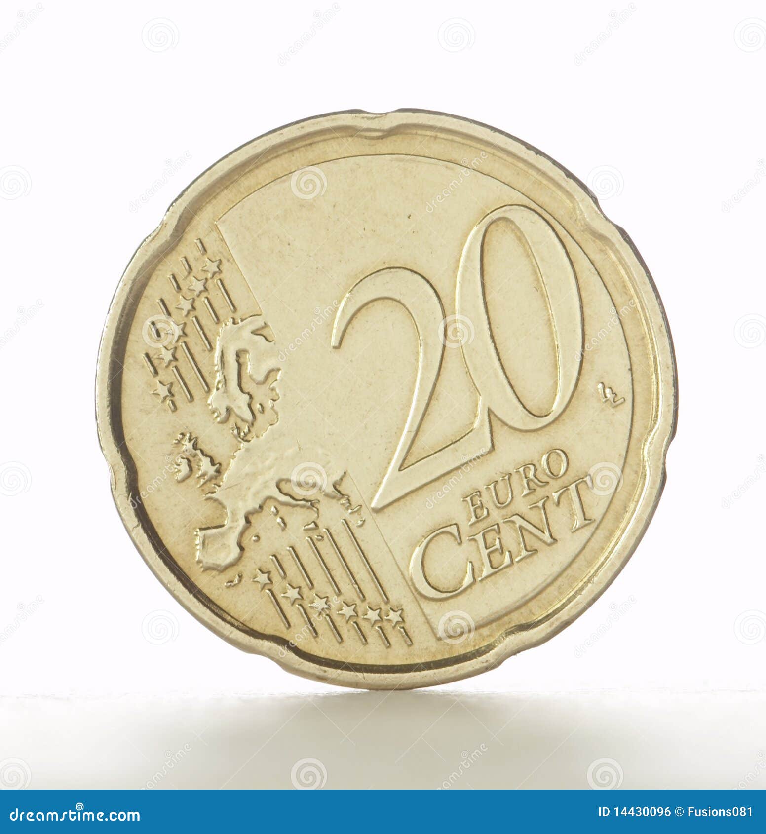 Twenty cent euro coin stock photo. Image of money, despair - 14430096