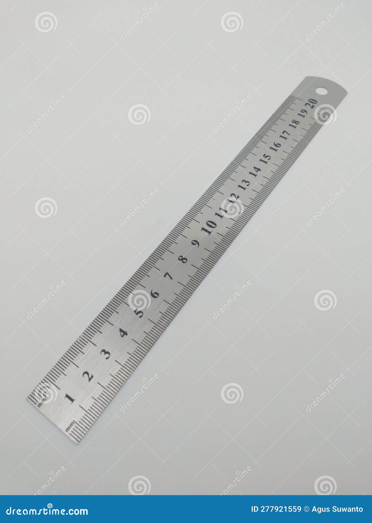 A Twenty-centimeter Iron Ruler Was Captured in a Mini Studio with a ...