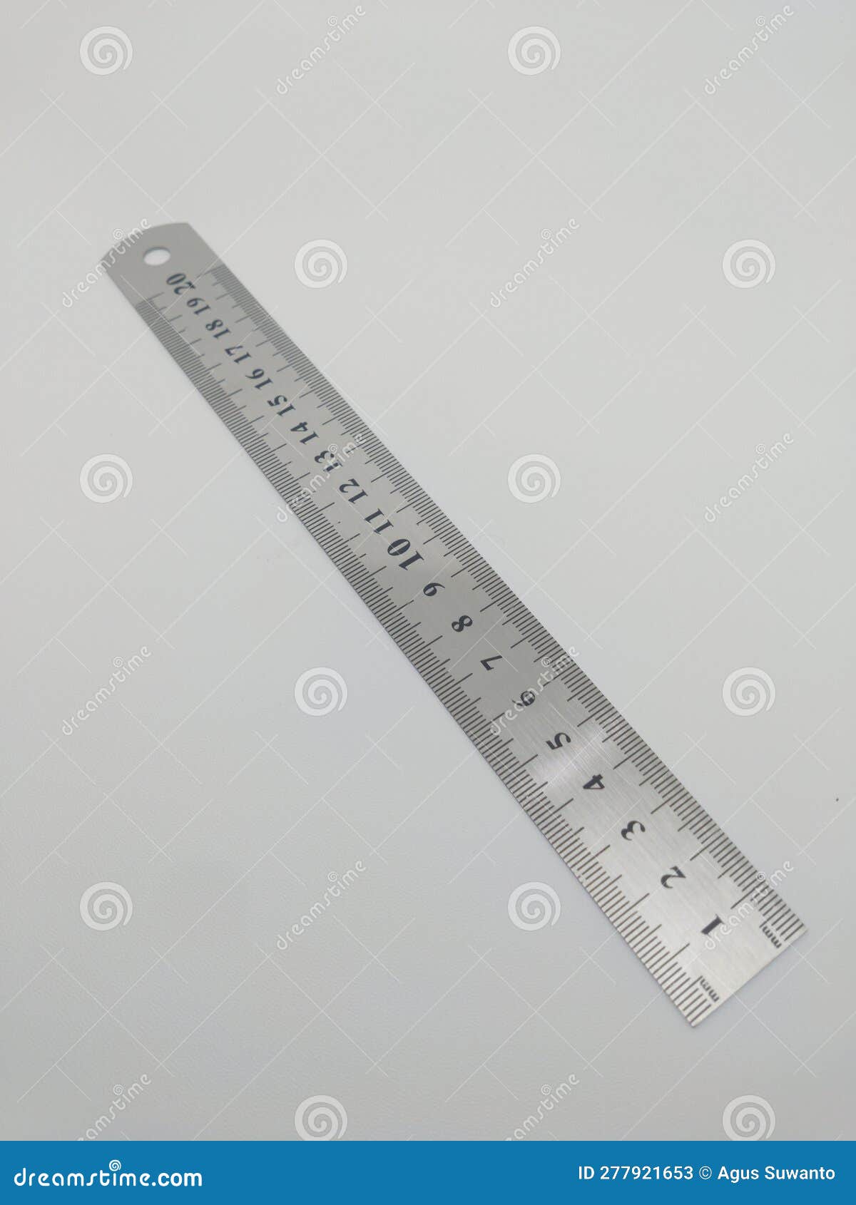 A Twenty-centimeter Iron Ruler Was Captured in a Mini Studio with a ...