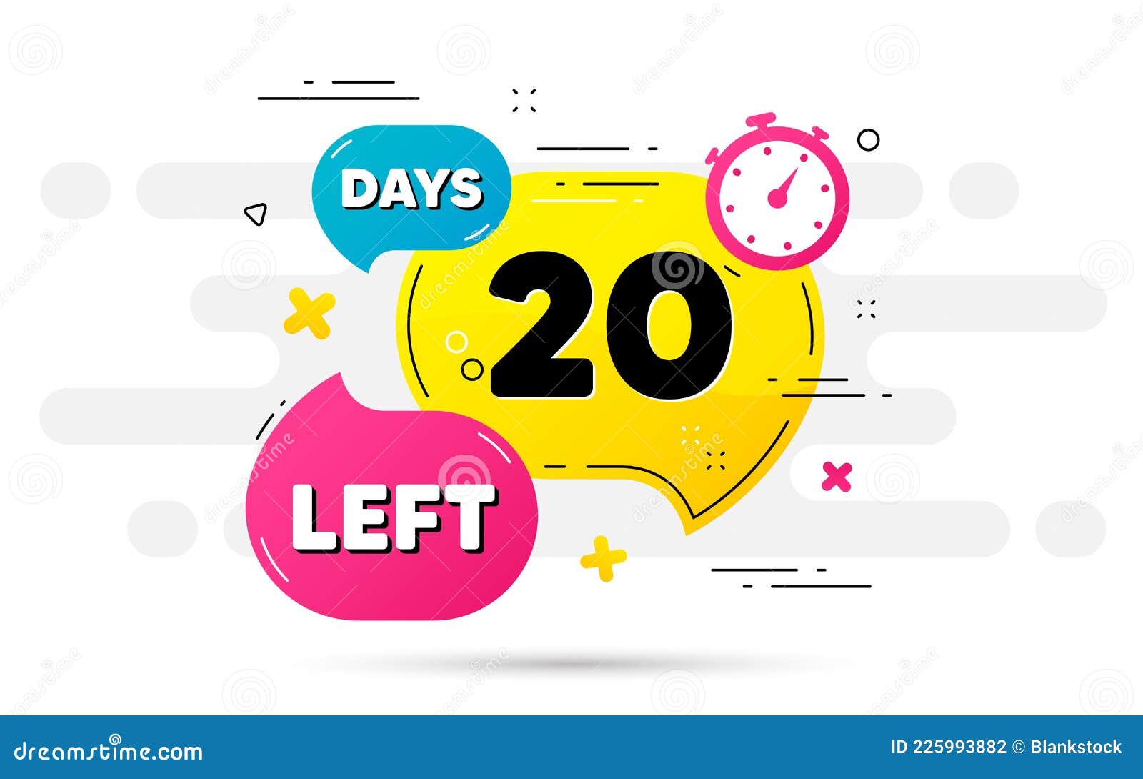 Twenty Days Left Icon. 20 Days To Go. Vector Stock Vector ...