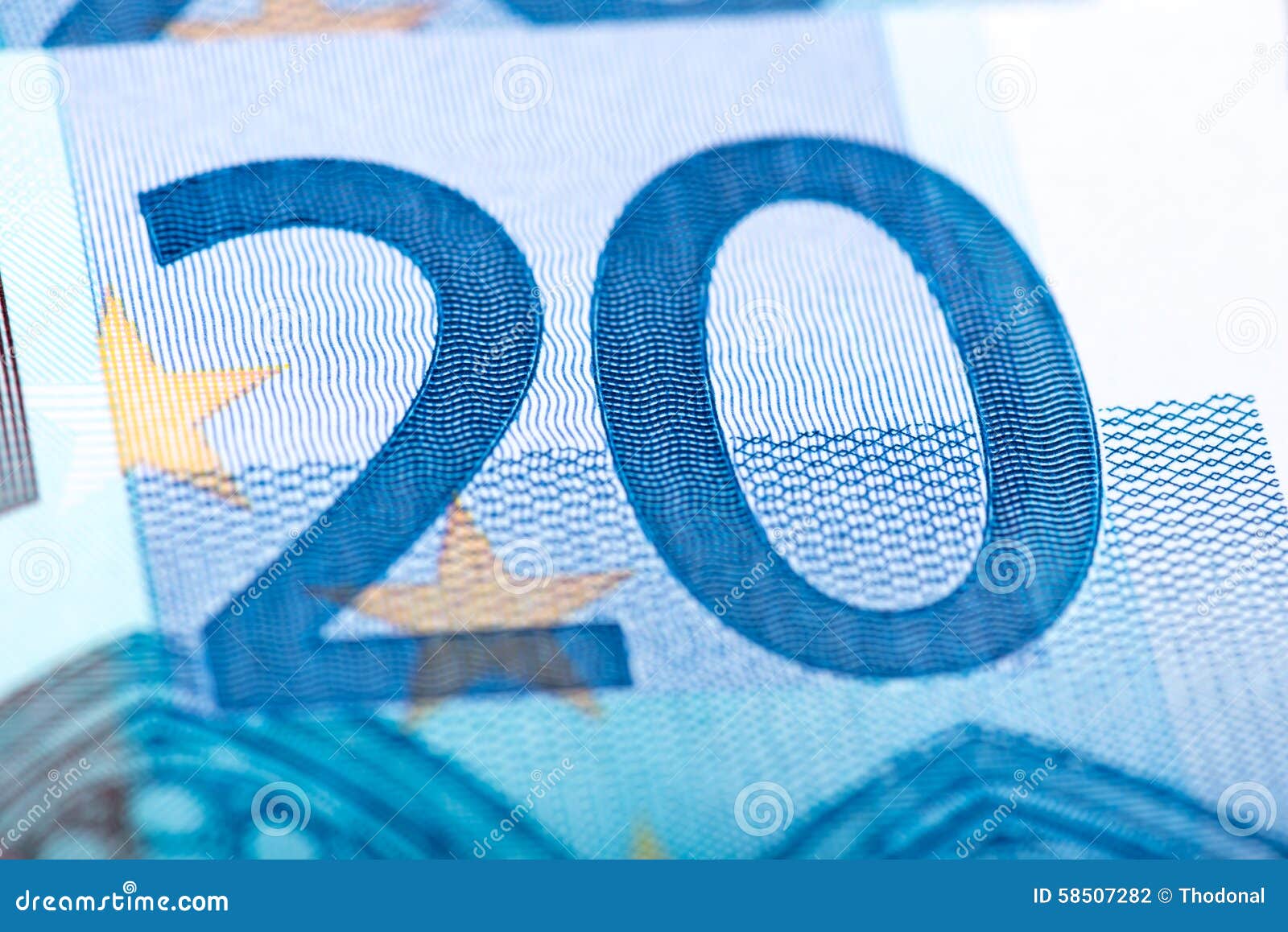 Twenty euro banknote stock photo. Image of macro, finance - 58507282