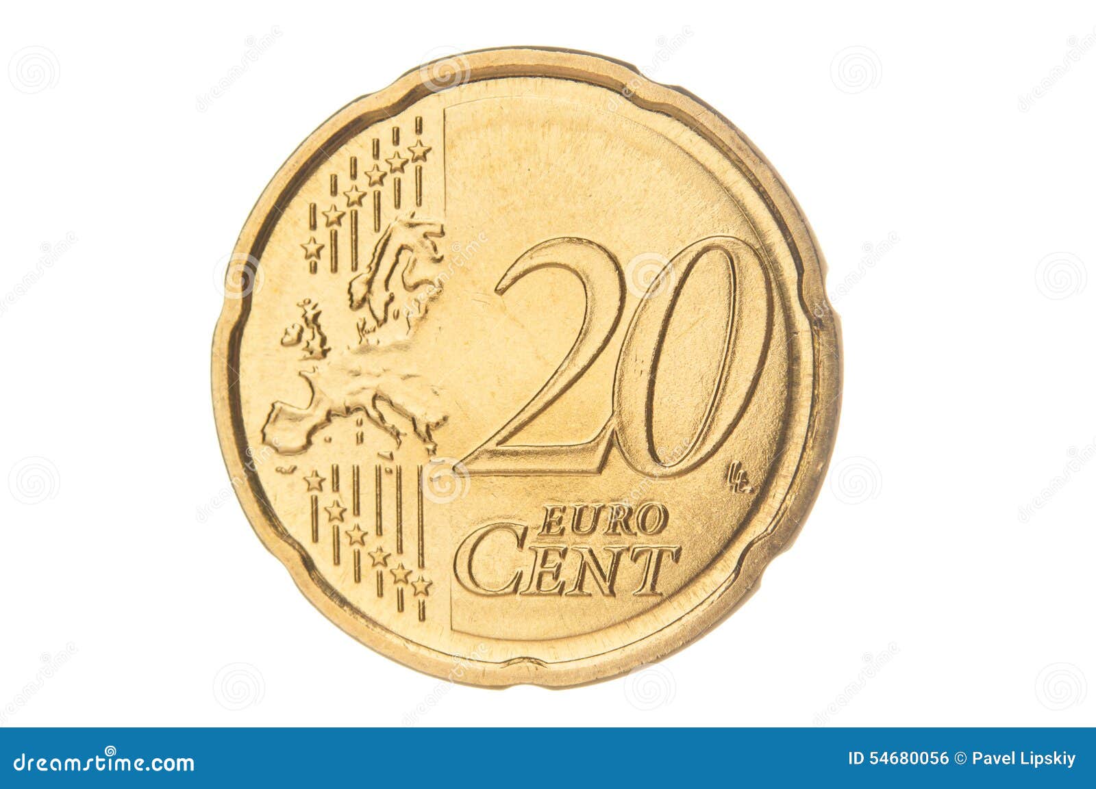 Twenty euro cent closeup stock photo. Image of currency - 54680056