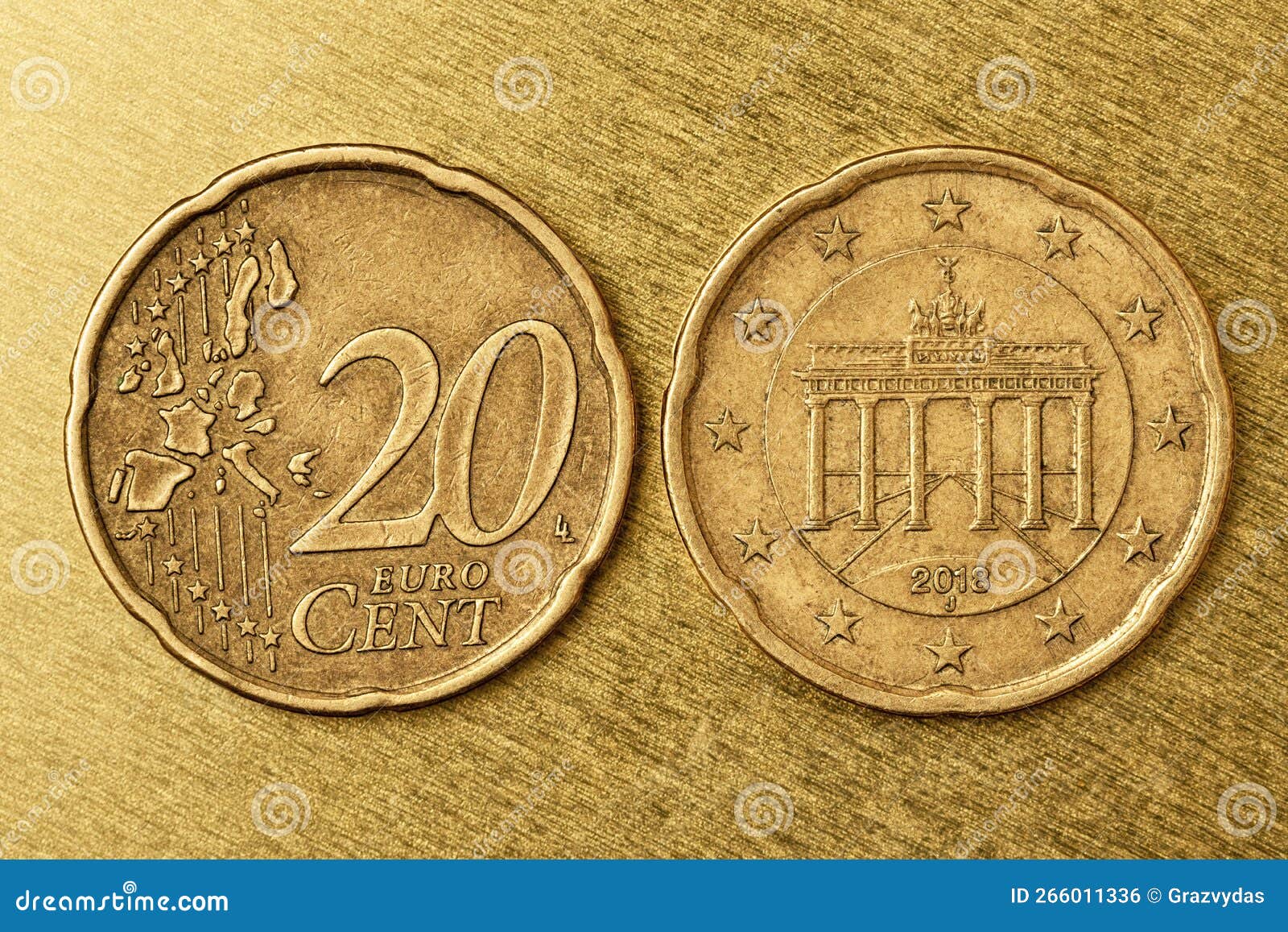 Twenty Euro Cent Coin of Germany Stock Photo - Image of germany ...