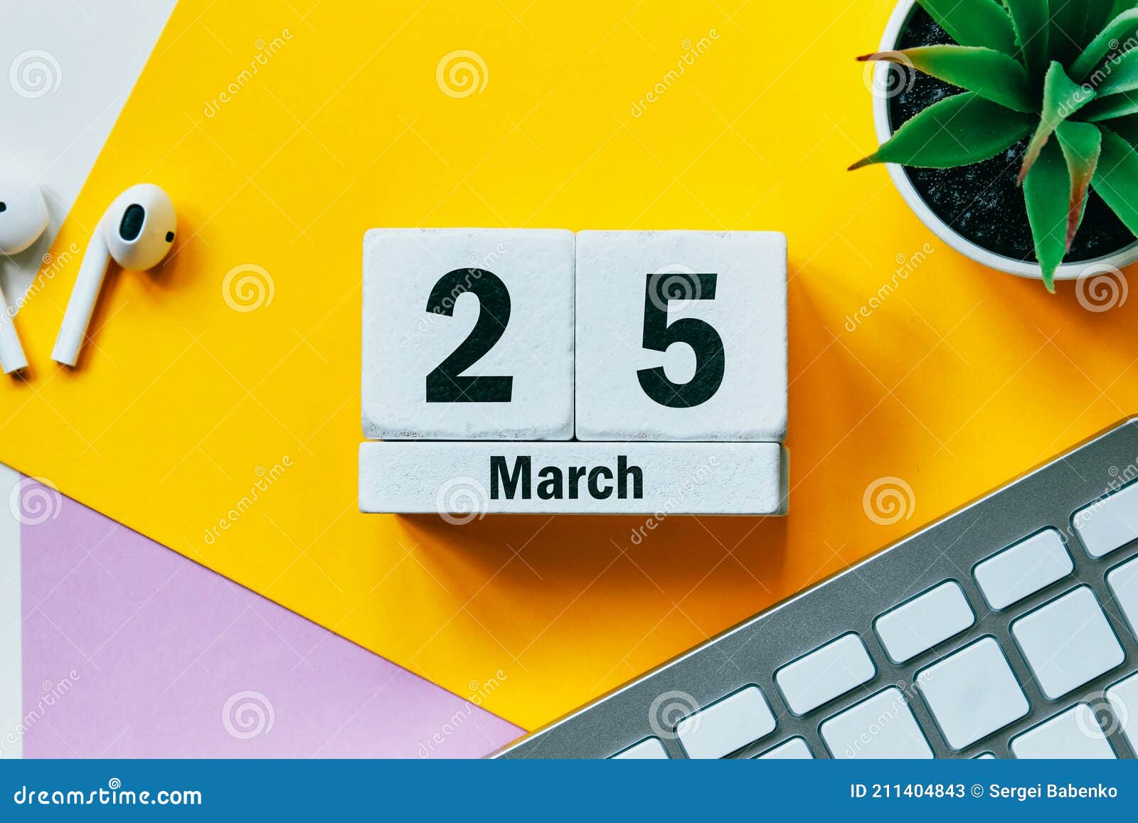 25 Twenty Fifth Day of Spring Month Calendar March Stock Image - Image ...