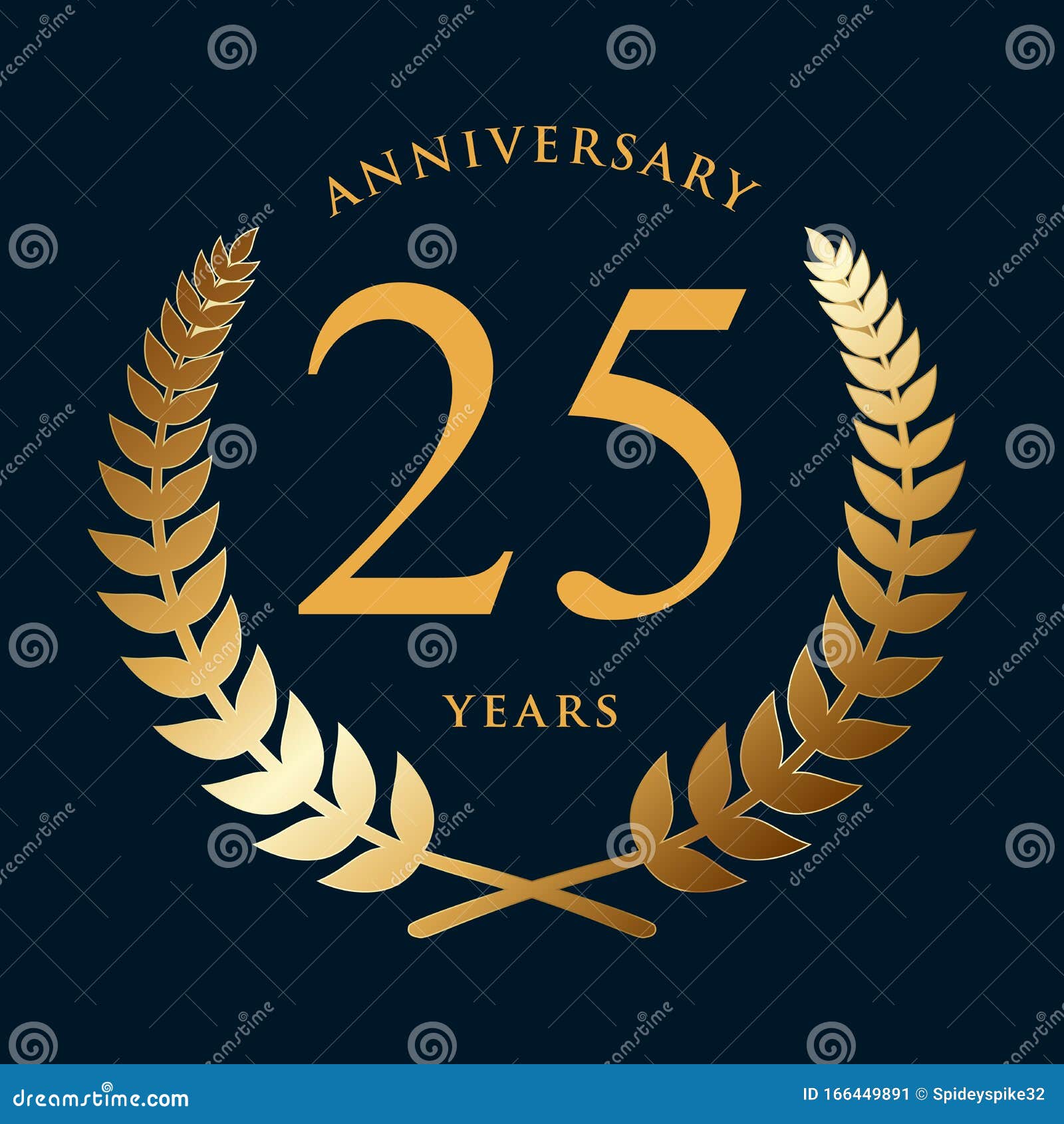 Twenty Five Years of Anniversary. Isolated Vector Illustration Stock ...