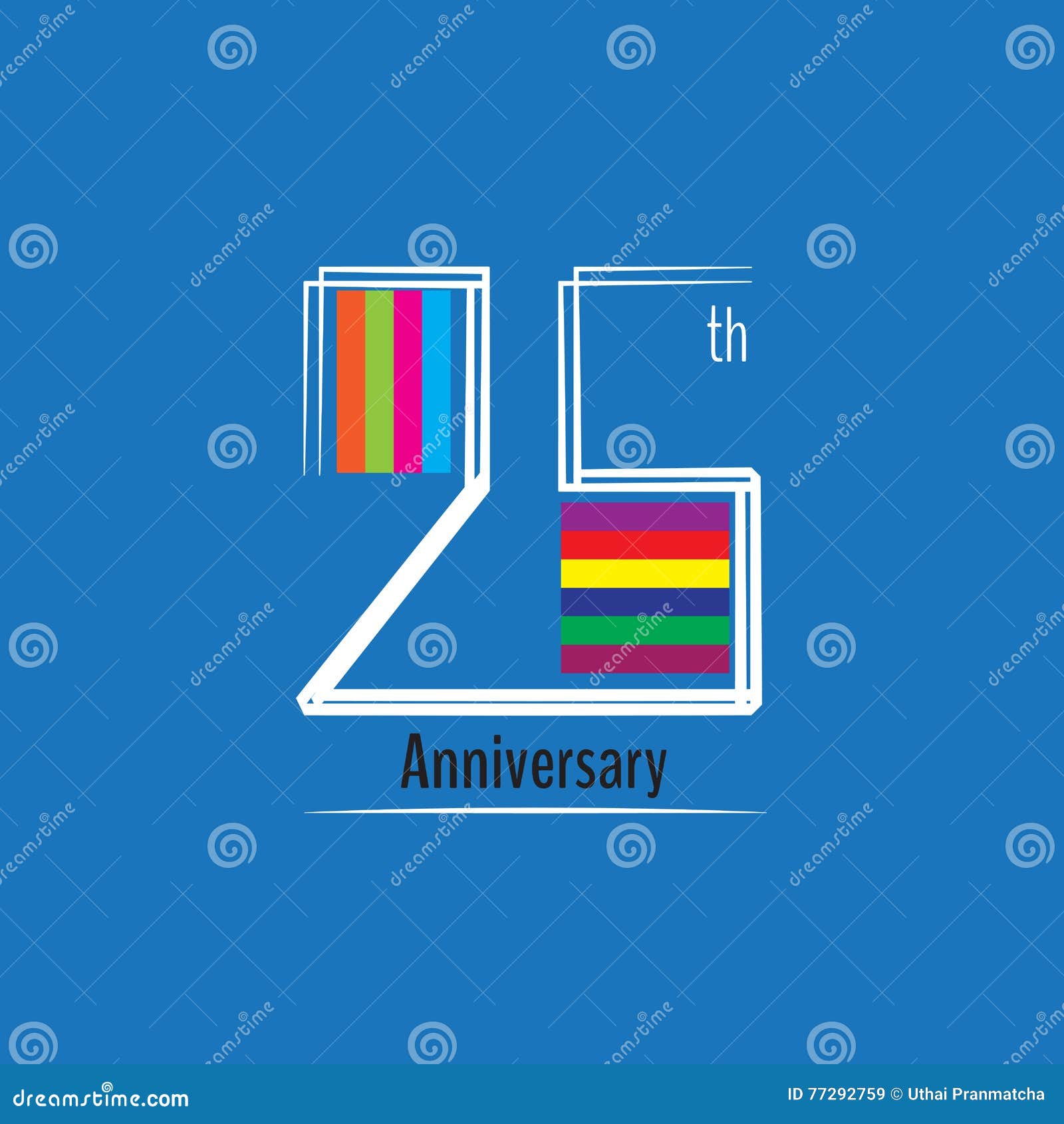 Twenty Five Years Anniversary Logo and Symbol Design Stock Vector ...