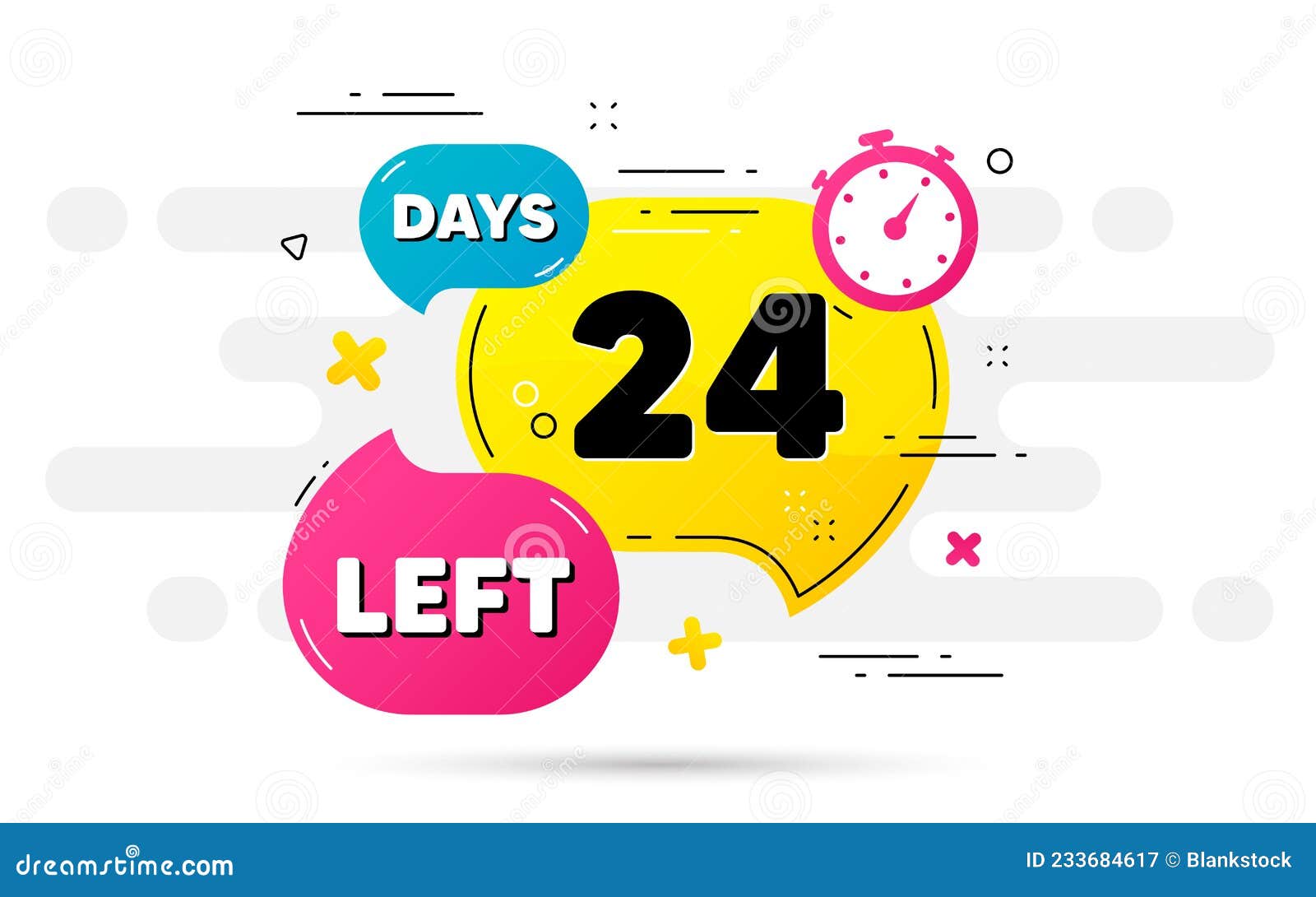 Twenty Four Days Left Icon. 24 Days To Go. Vector Stock Vector ...