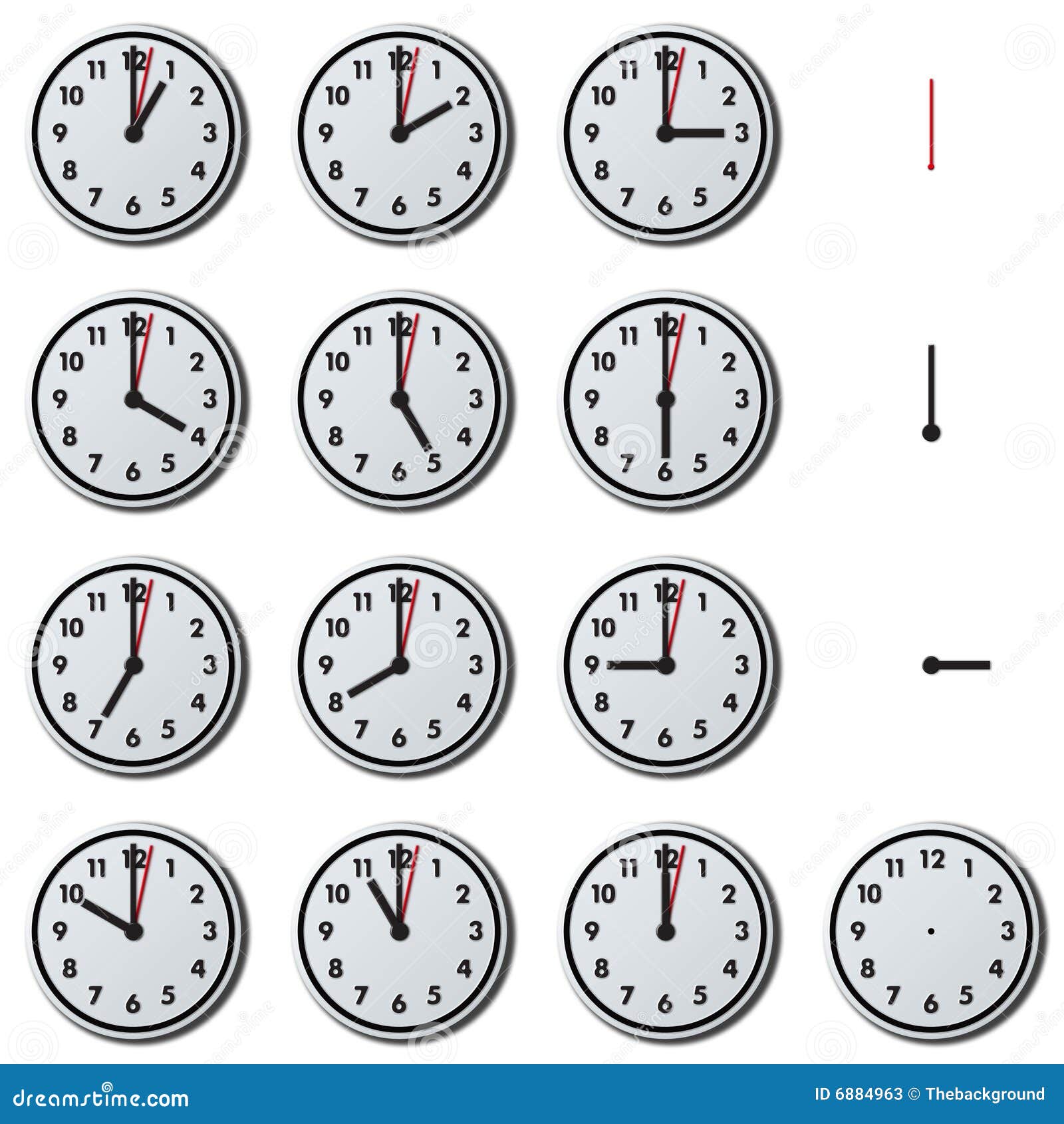 Twenty four hour stock illustration. Illustration of clock - 6884963