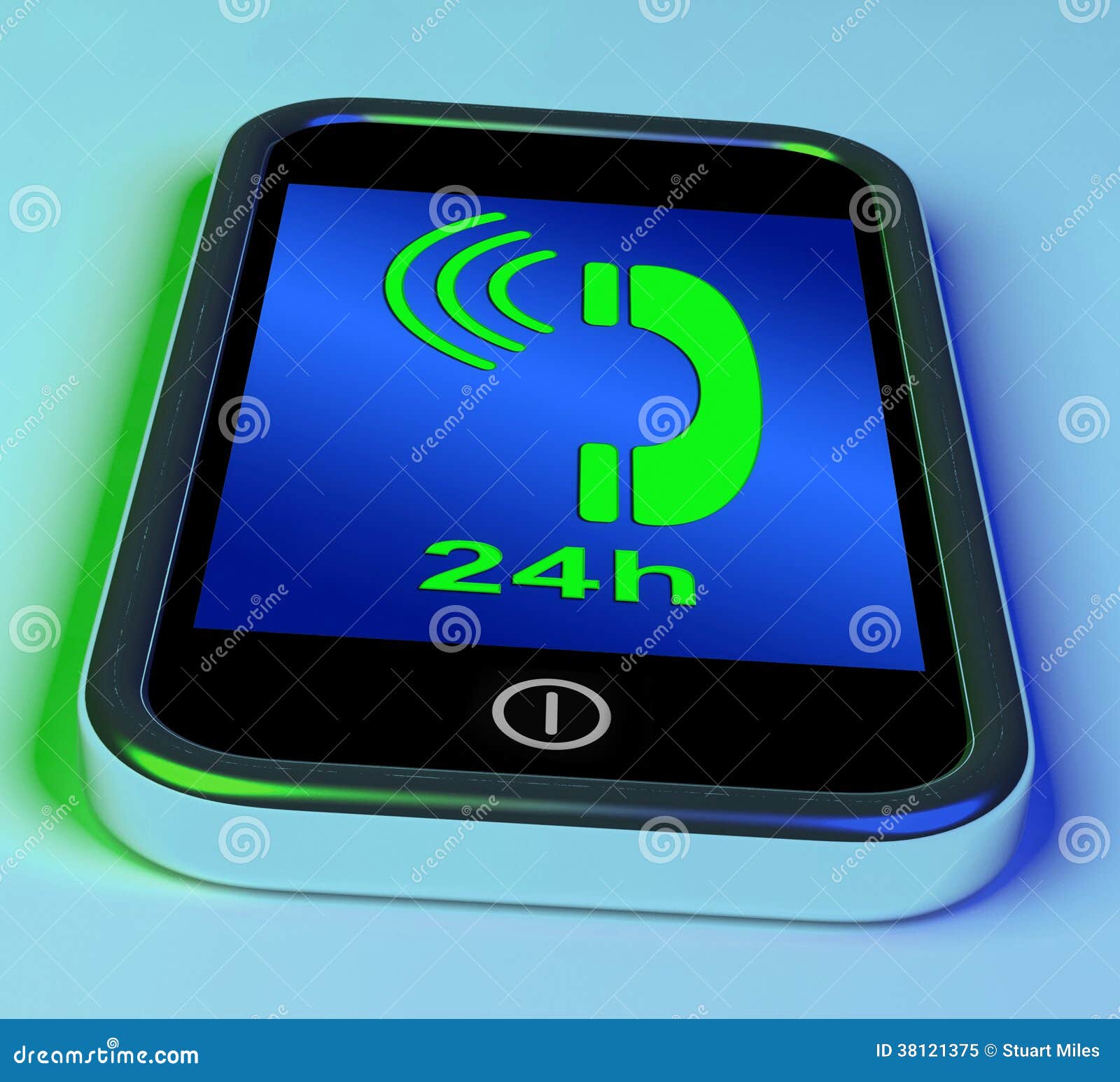 Twenty Four Hour on Phone Shows Open 24h Stock Illustration ...