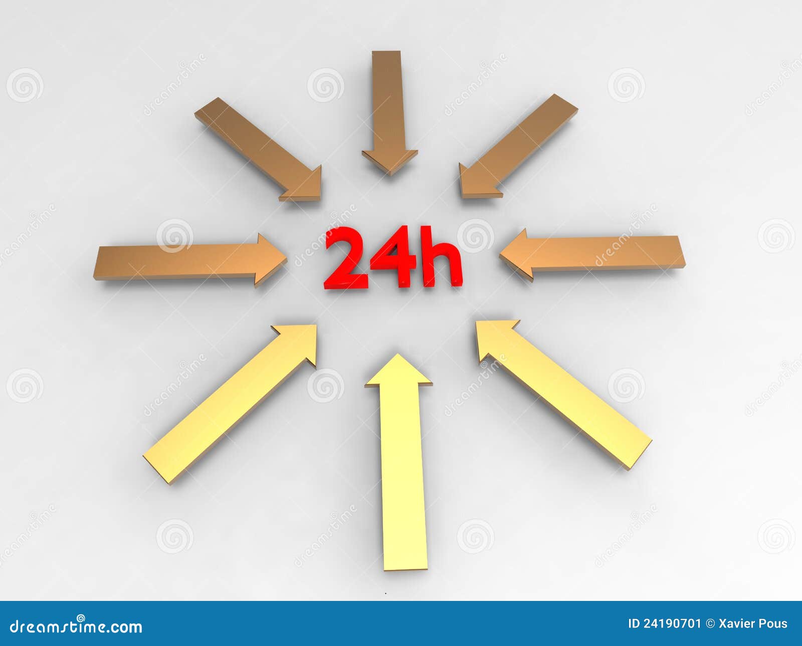 Twenty-four hours stock illustration. Illustration of arrow - 24190701