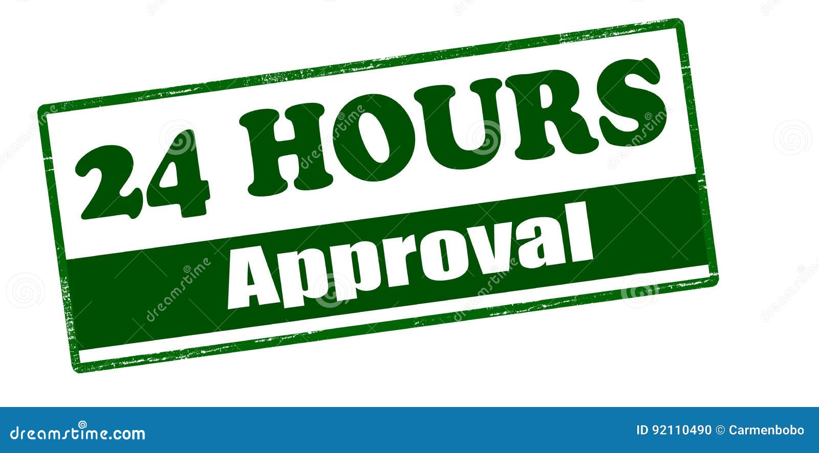 Twenty four hours approval stock illustration. Illustration of ...