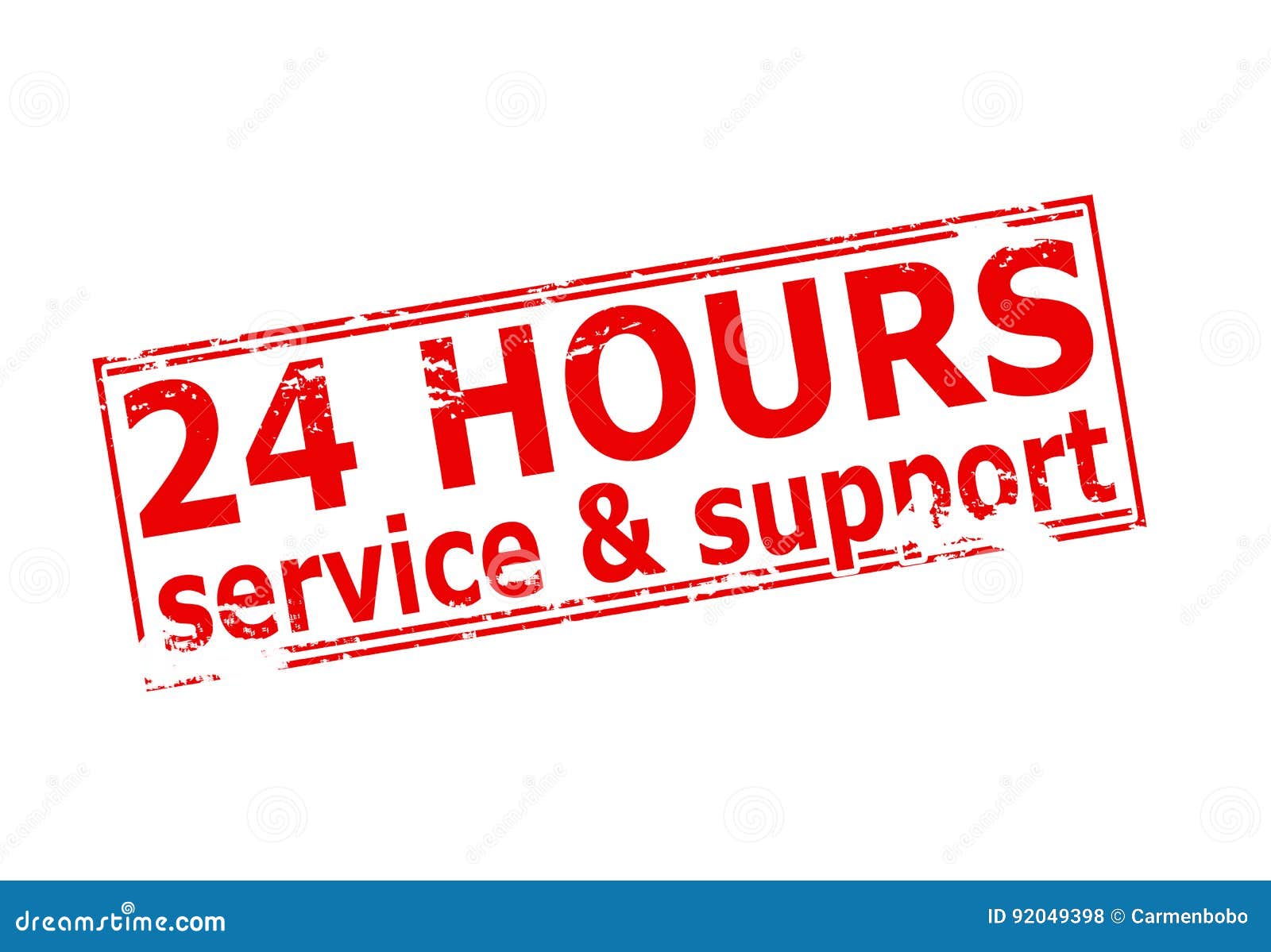 Twenty Four Hours Service and Support Stock Illustration - Illustration ...