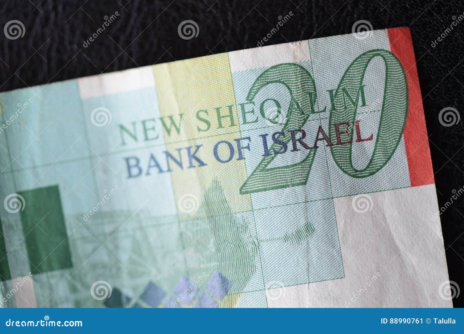 Twenty Israeli Shekels on a Dark Background Stock Image - Image of ...