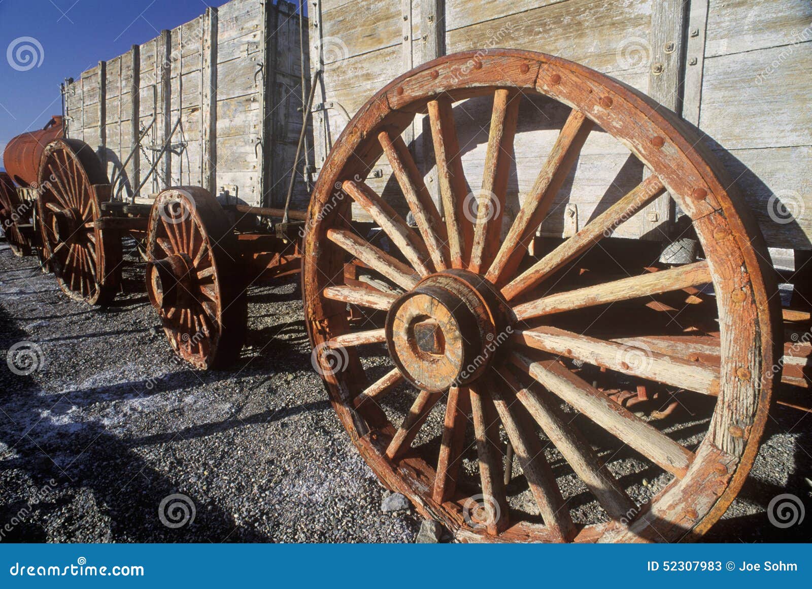 A 20 Mule Team Borax Wagon Train At Harmony Borax Works In Death Valley ...