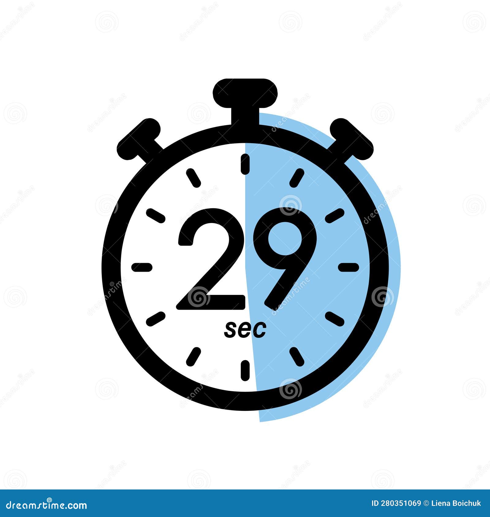 Twenty Nine Seconds Stopwatch Icon, Timer Symbol, 29 Sec Waiting Time ... Twenty Nine Seconds Stopwatch Icon, Timer Symbol, 29 Sec Waiting Time ...