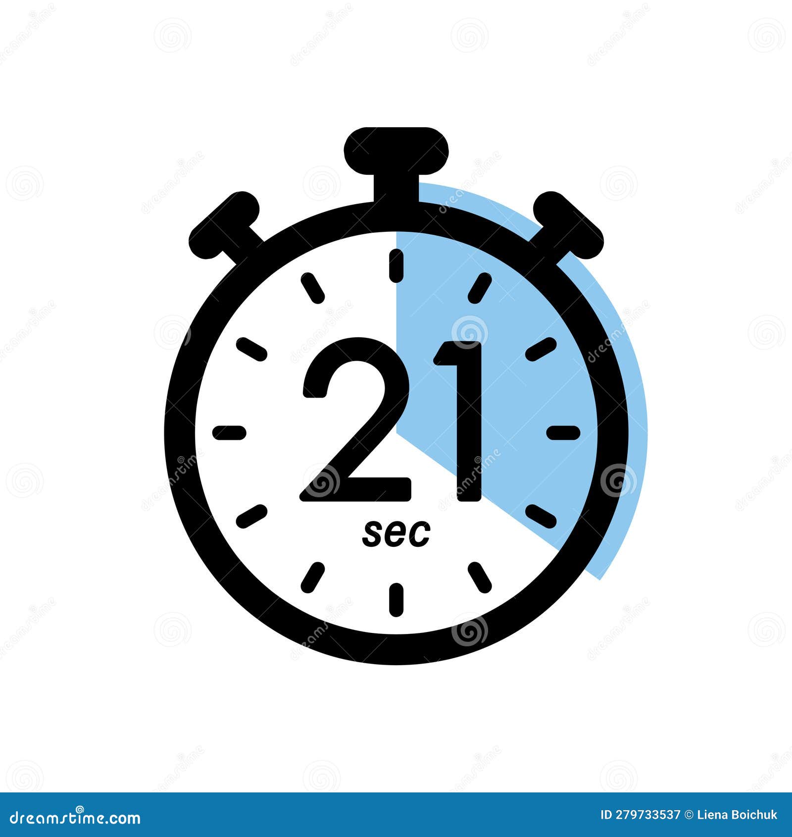 Twenty One Seconds Stopwatch Icon, Timer Symbol, 21 Sec Waiting Time ... Twenty One Seconds Stopwatch Icon, Timer Symbol, 21 Sec Waiting Time ...